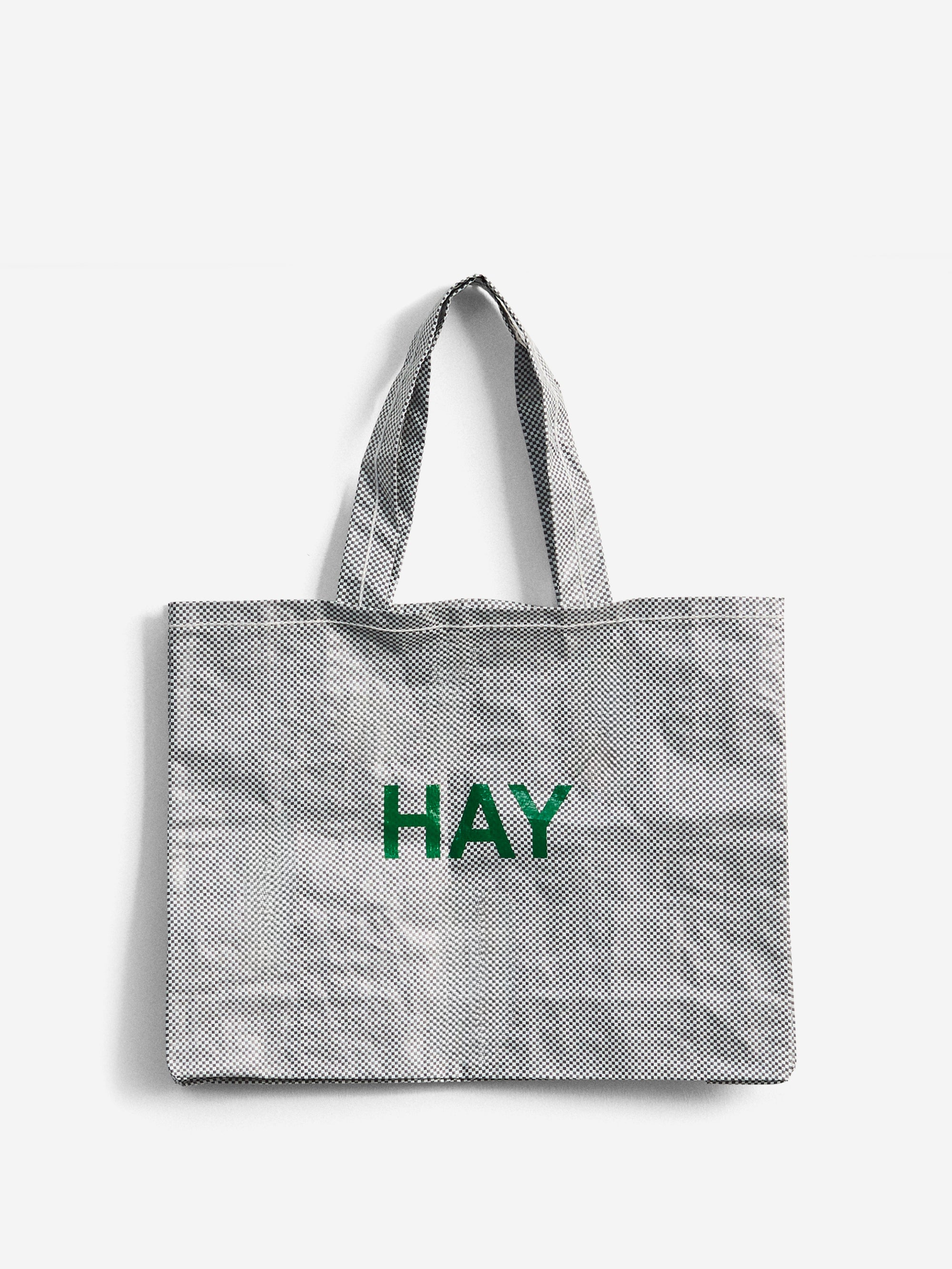 HAY Recycled Candy Stripe Shopper Medium - Grey – Goodhood