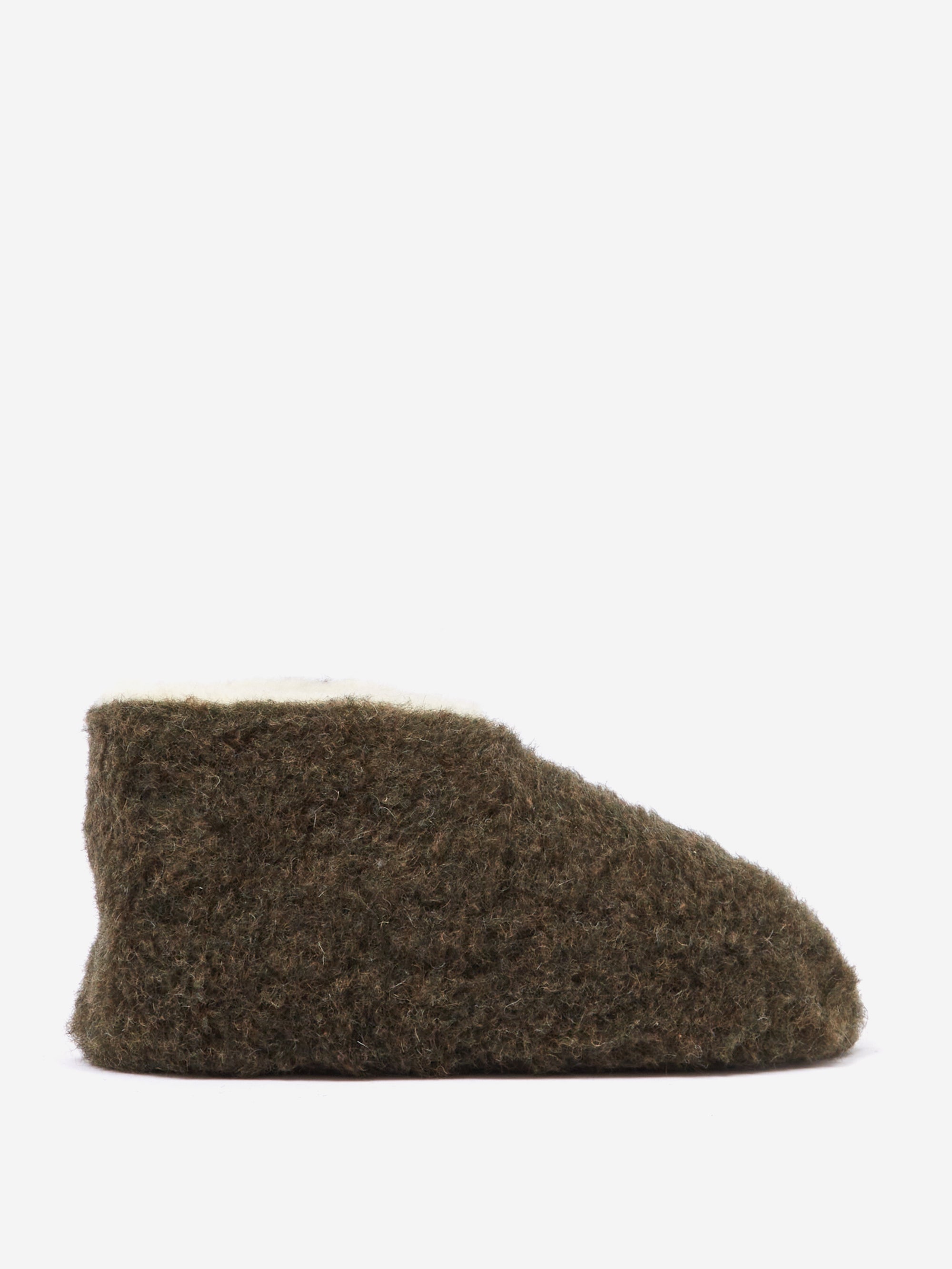 Yoko Wool Comfy Slipper Boot - Khaki – Goodhood