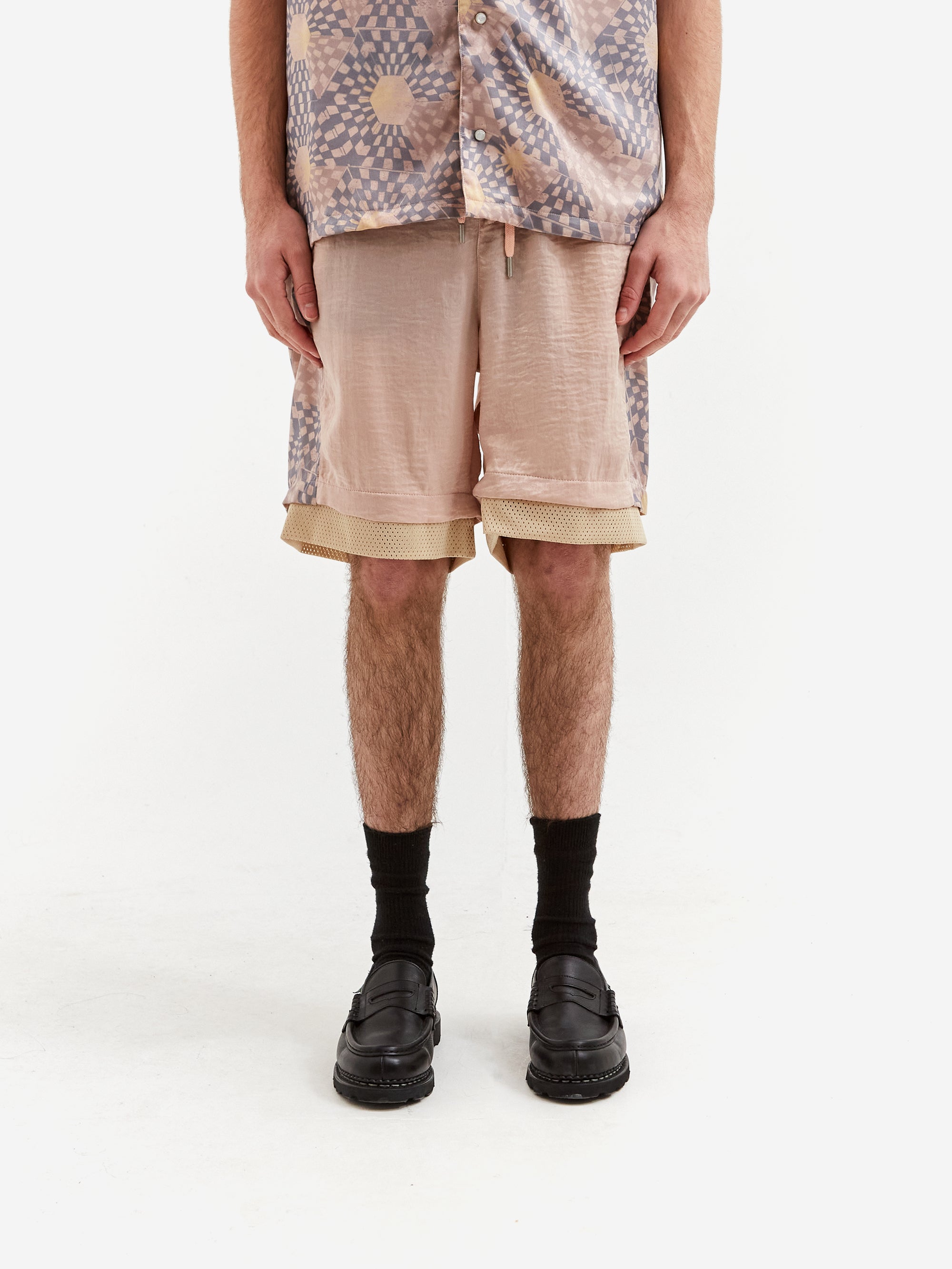 Magic Castles Double Layer Shorts - Warped Lester Print – Goodhood