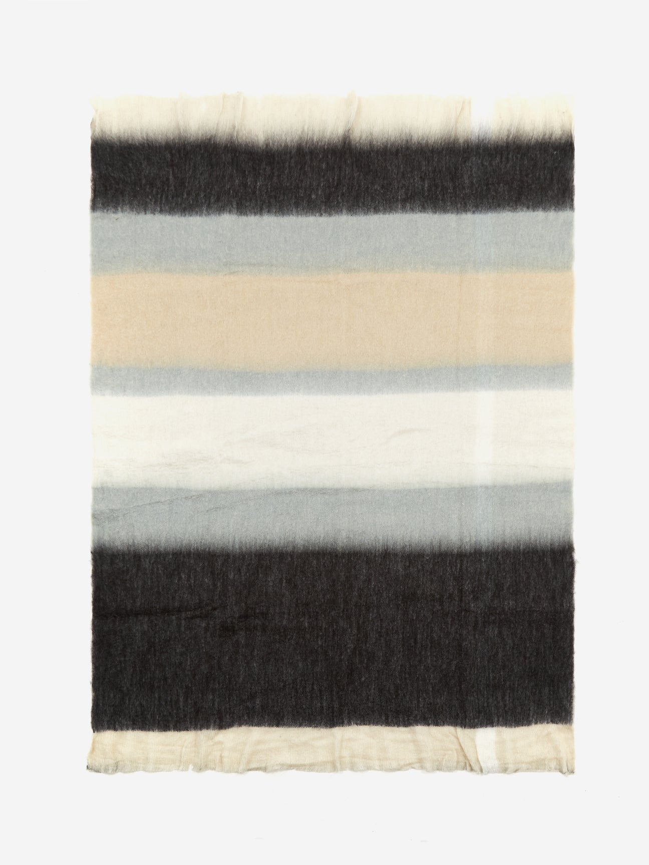 Malagoon Mohair Wool Throw 125cm x 150cm - Black/Grey – Goodhood