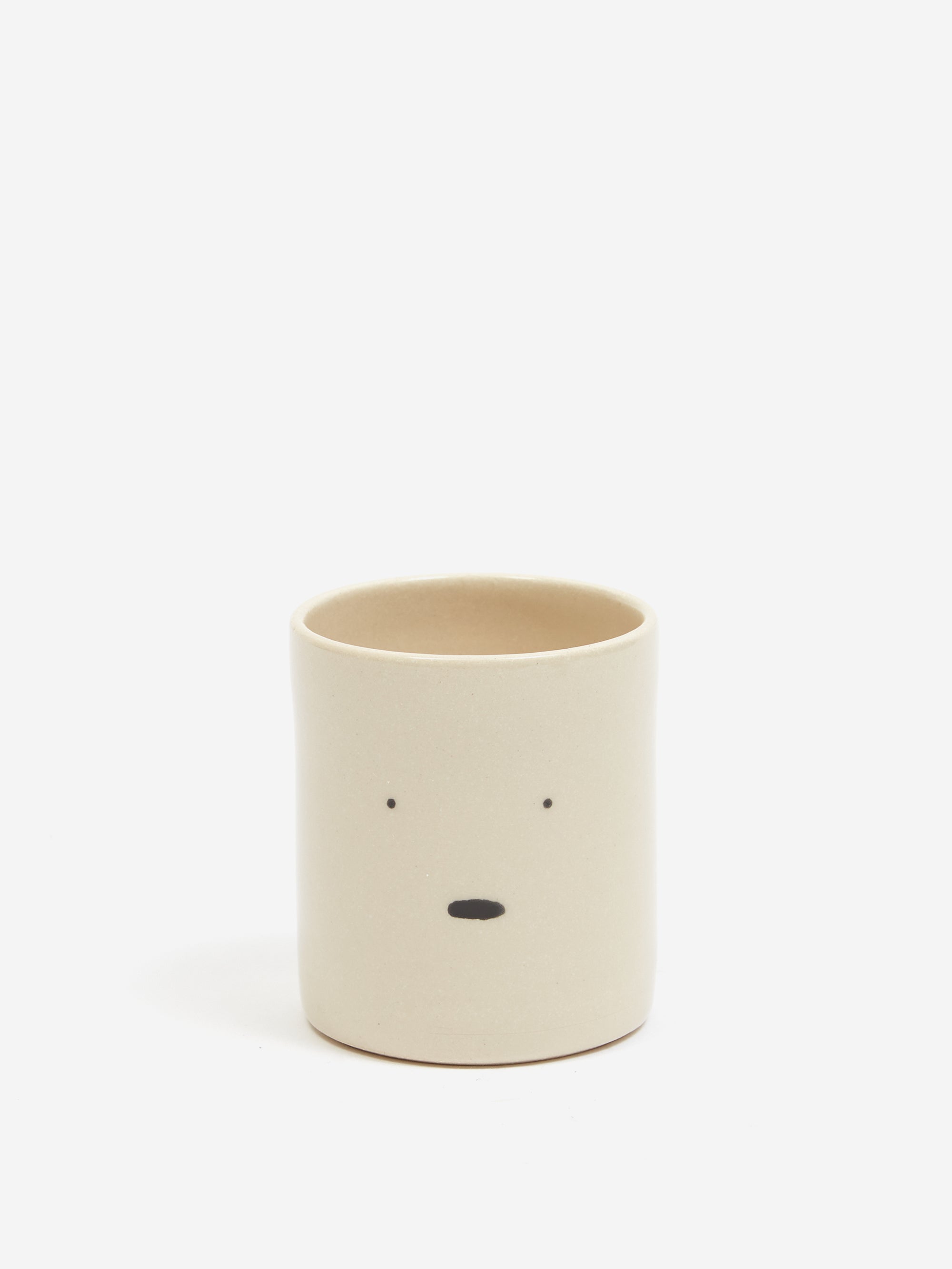 Modern Pottery Shop Espresso Cup Meh Face Design - White – Goodhood