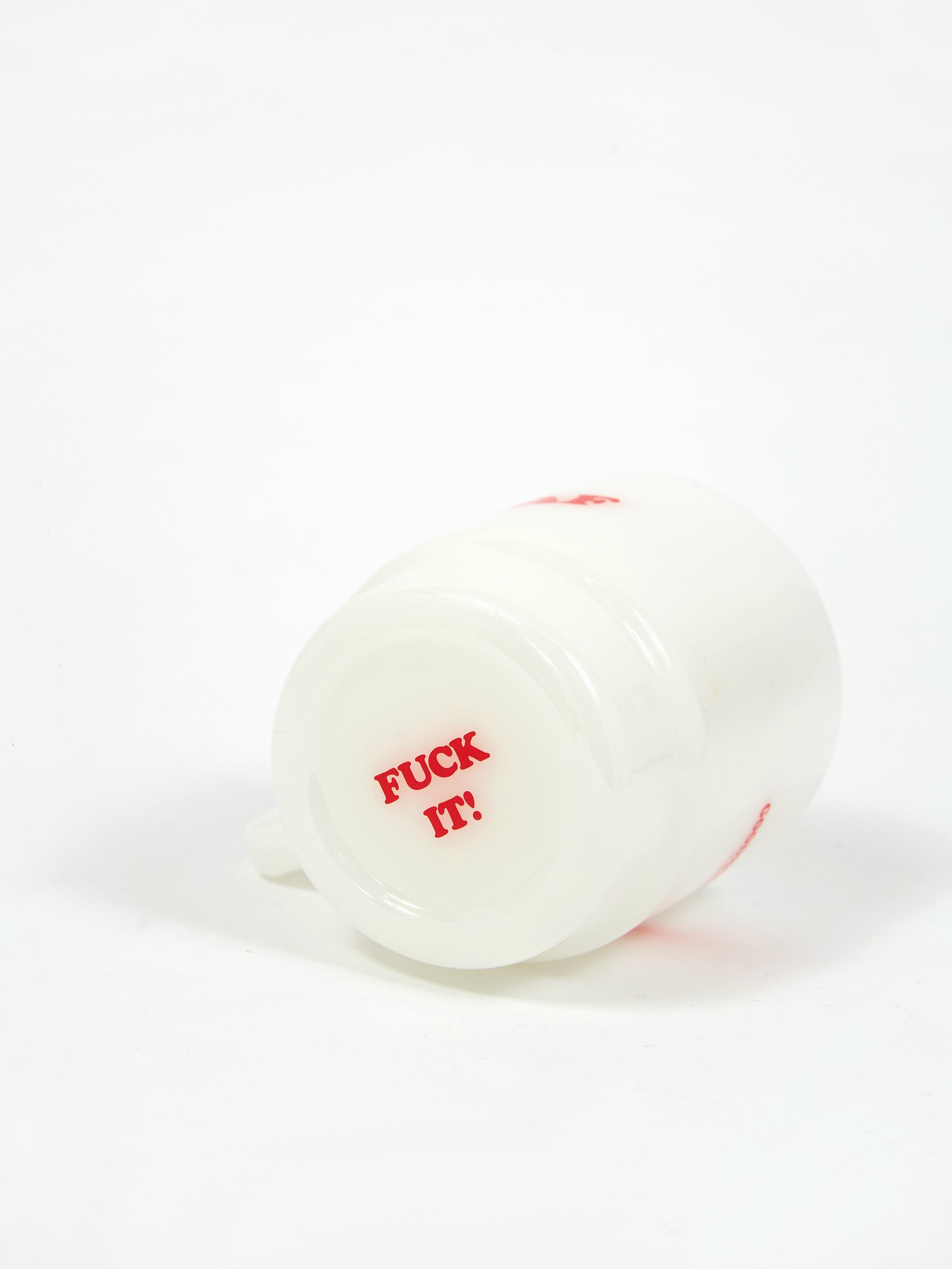 Goodhood Lifestore WTAF Glass Milk Mug - White