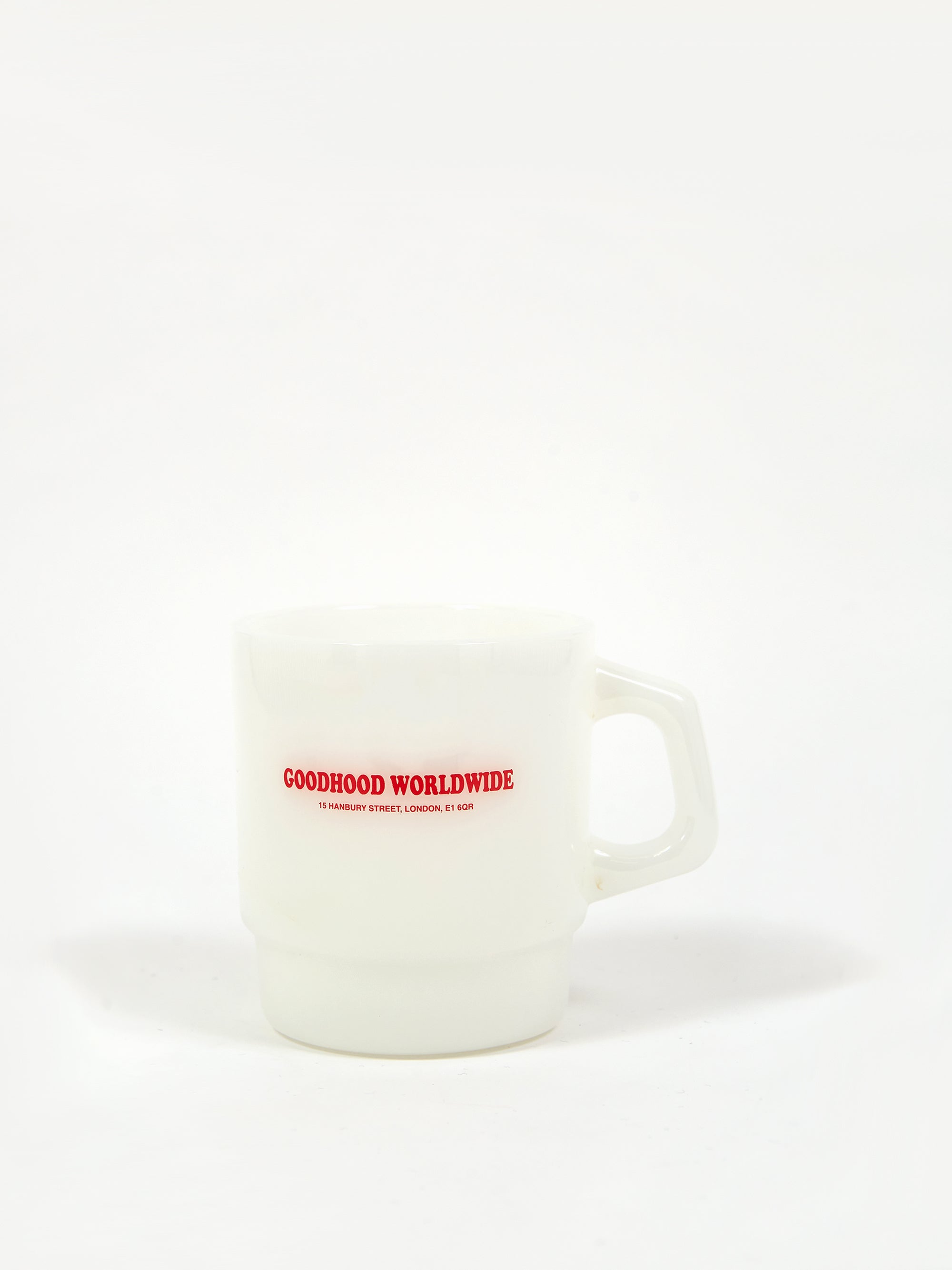 Goodhood Lifestore WTAF Glass Milk Mug - White
