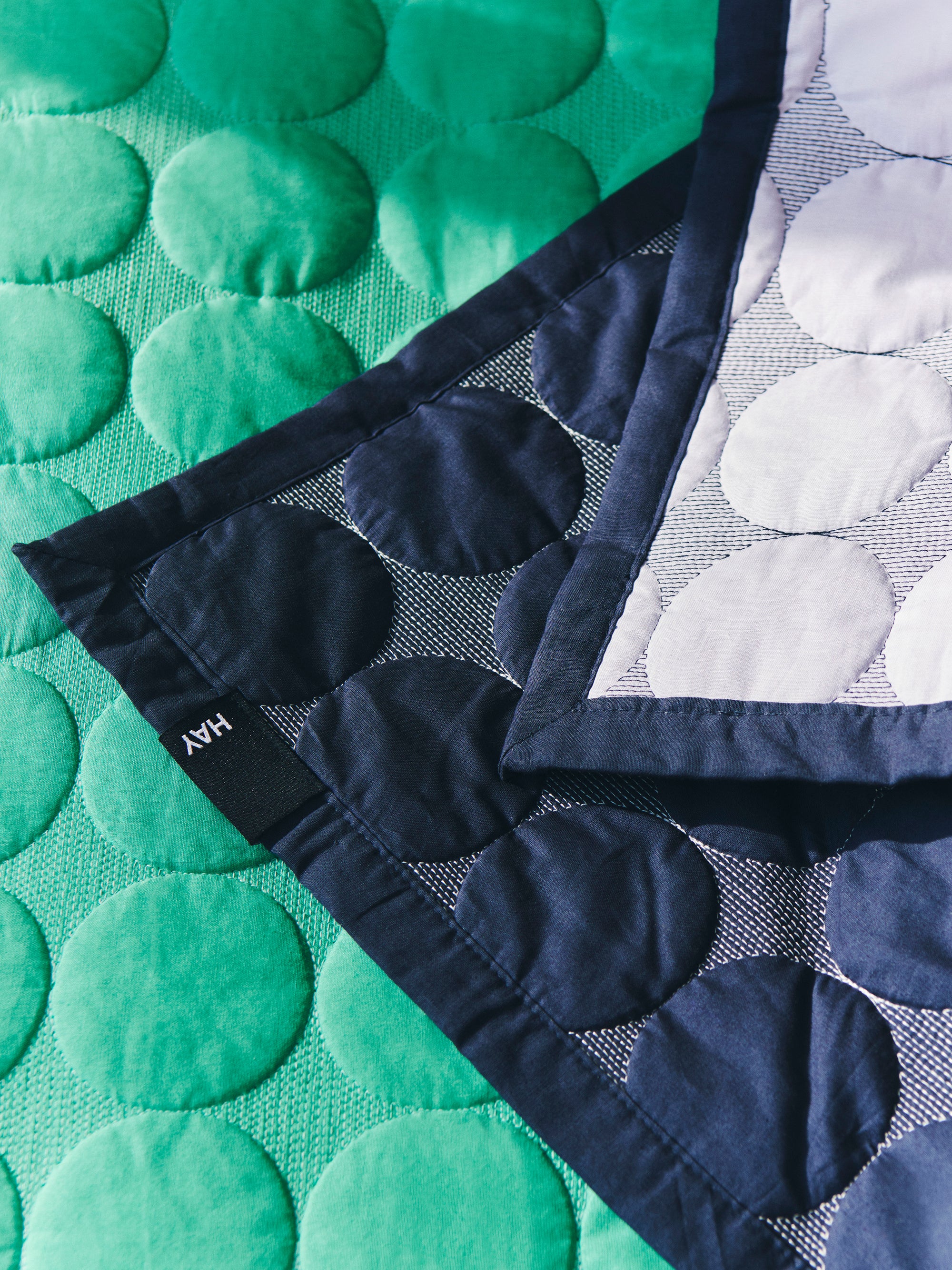 HAY Mega Dot Bed Spread 195m x 245cm - Midnight Blue – Goodhood