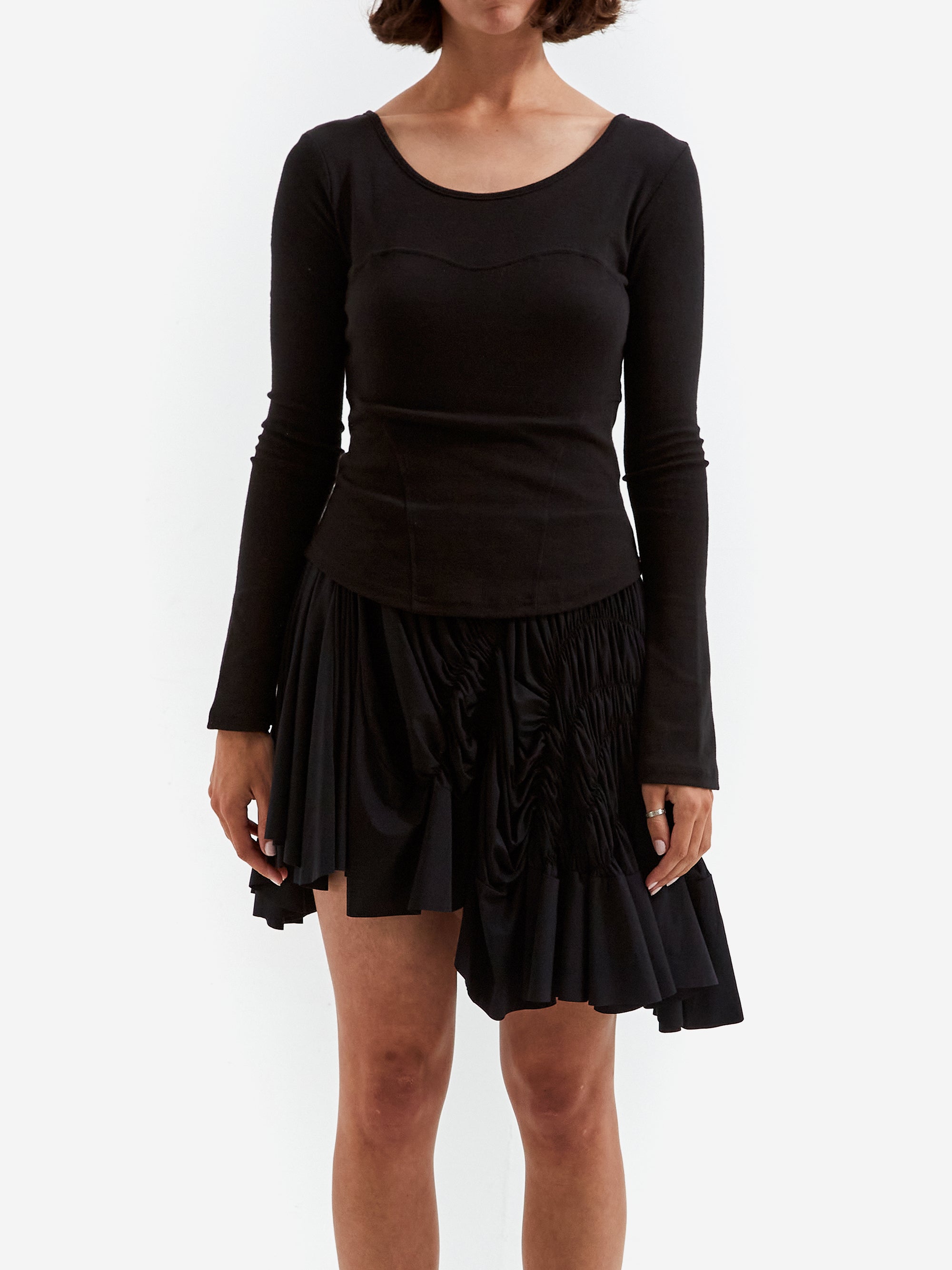 NACHE Unbalance Mix Dress - Black – Goodhood