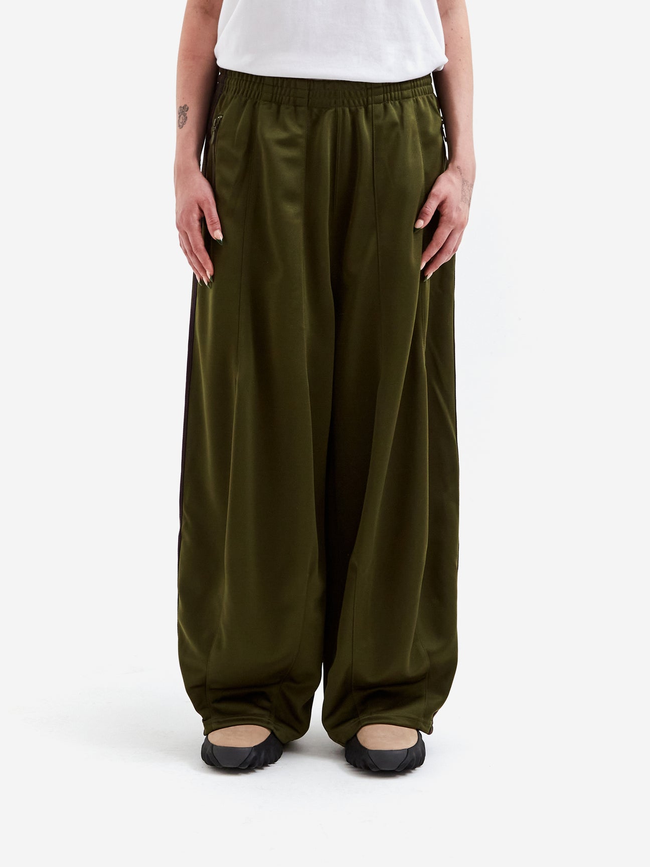 Needles H.D. Track Pant - Poly Smooth - Olive – Goodhood