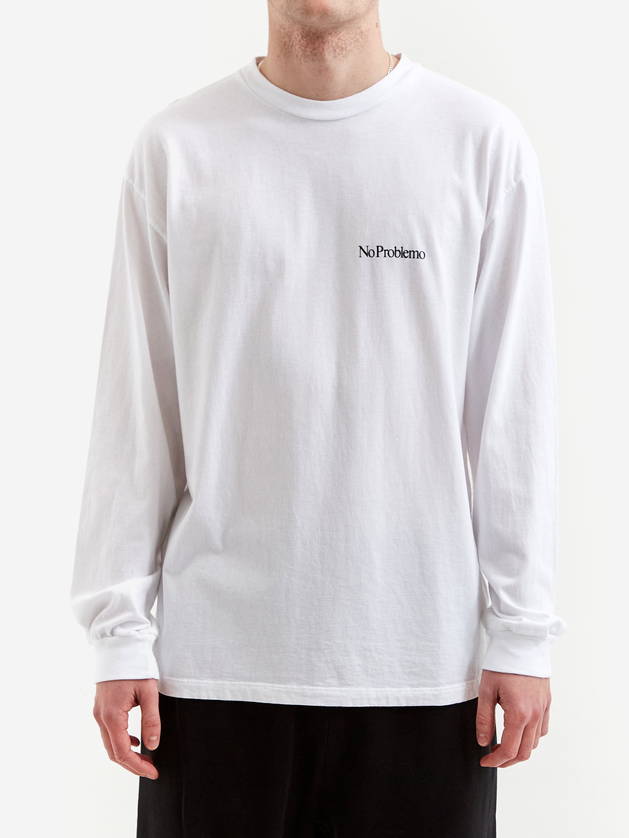 No Problem Mini Problemo Long-Sleeve T-Shirt - White – Goodhood