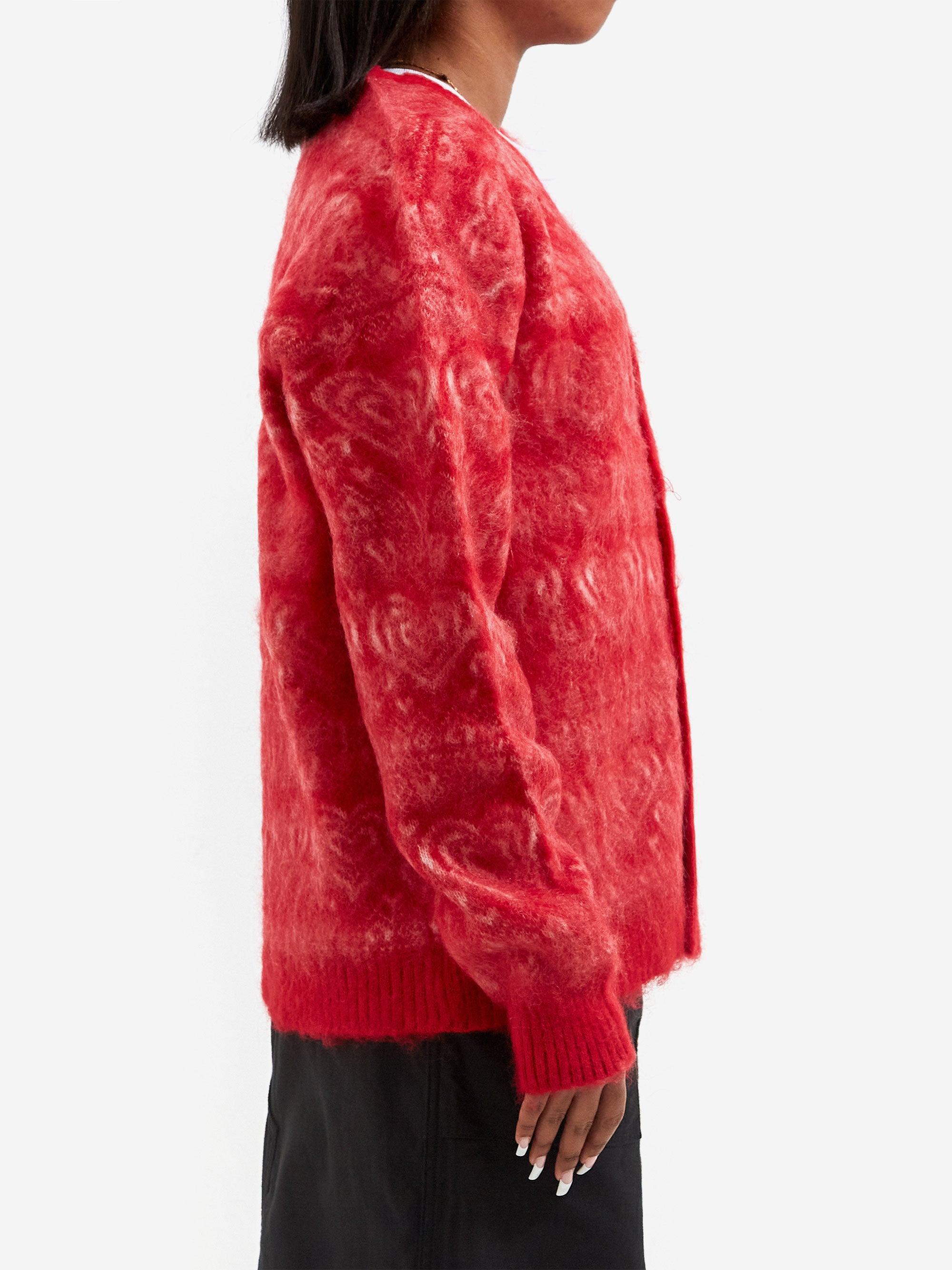 Needles Mohair Heart Cardigan W - Red – Goodhood