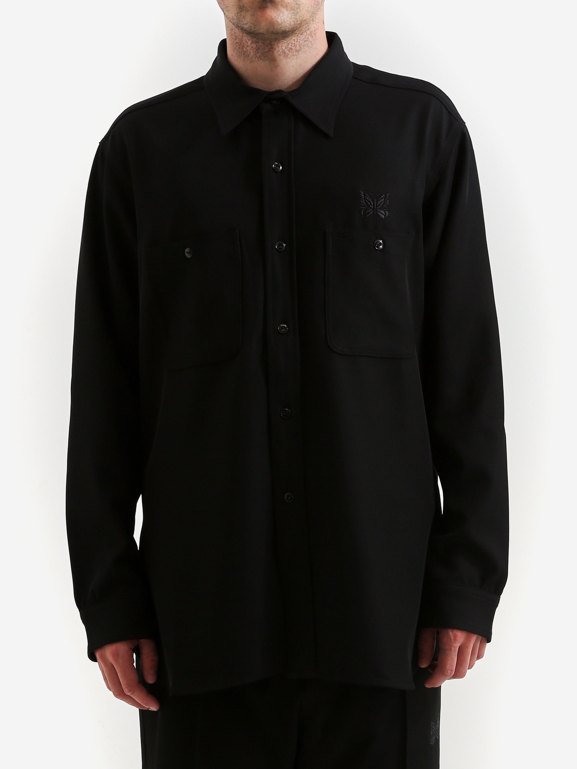 Needles Work Shirt - Black – Goodhood