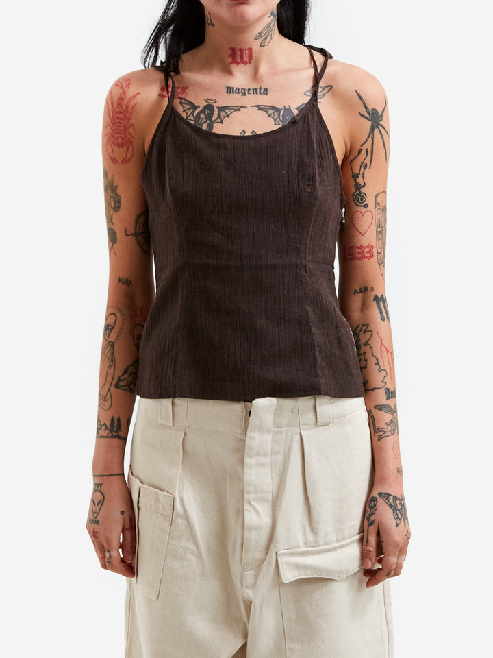 Our Legacy String Tank - Plum/Coated/Voile – Goodhood