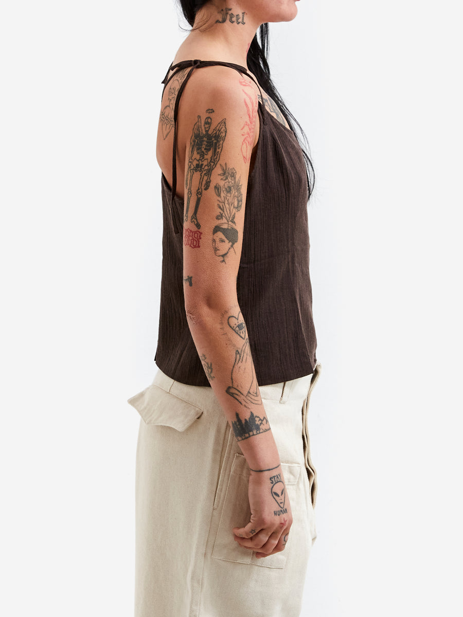 Our Legacy String Tank - Plum/Coated/Voile – Goodhood