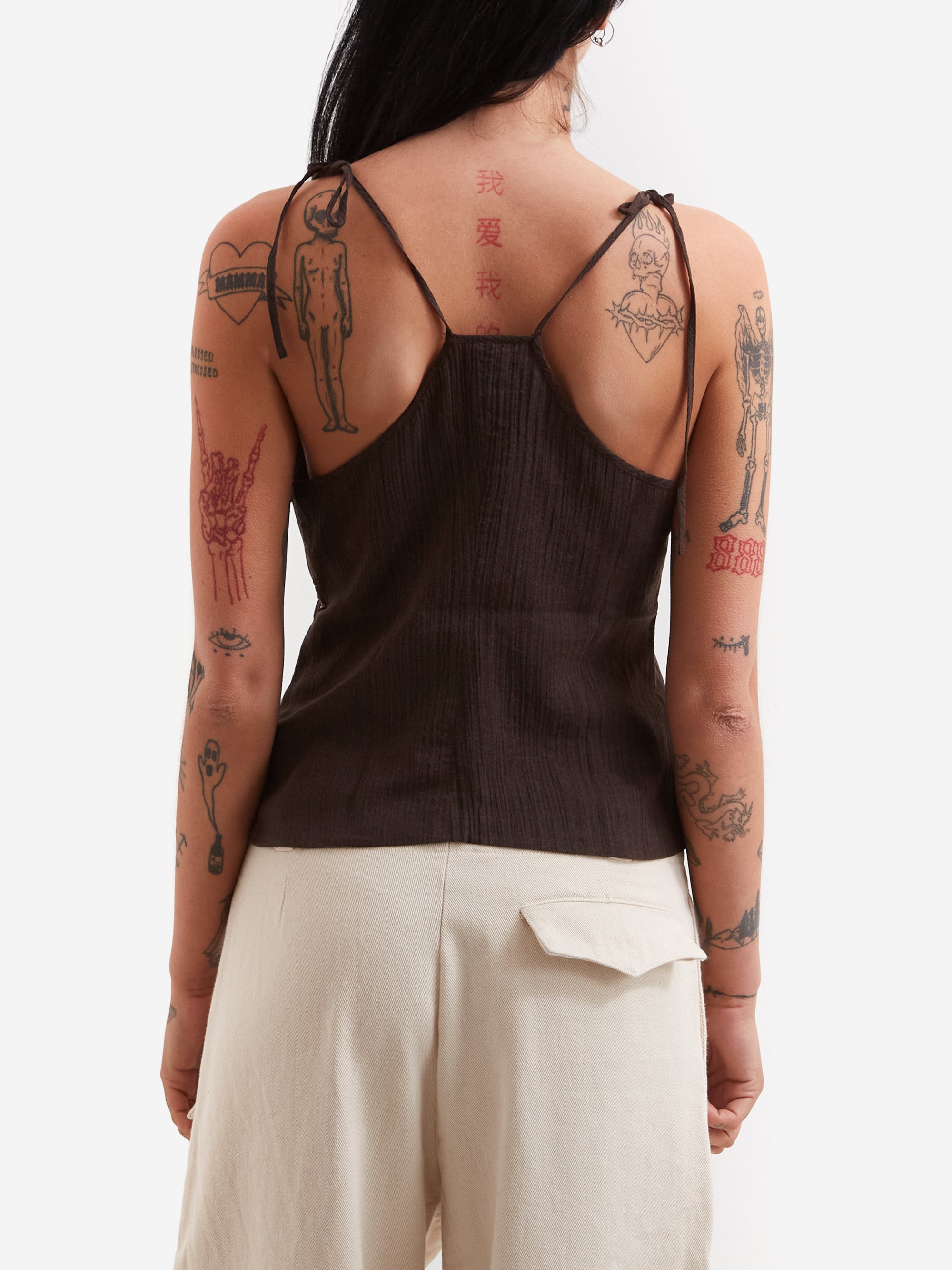 Our Legacy String Tank - Plum/Coated/Voile – Goodhood
