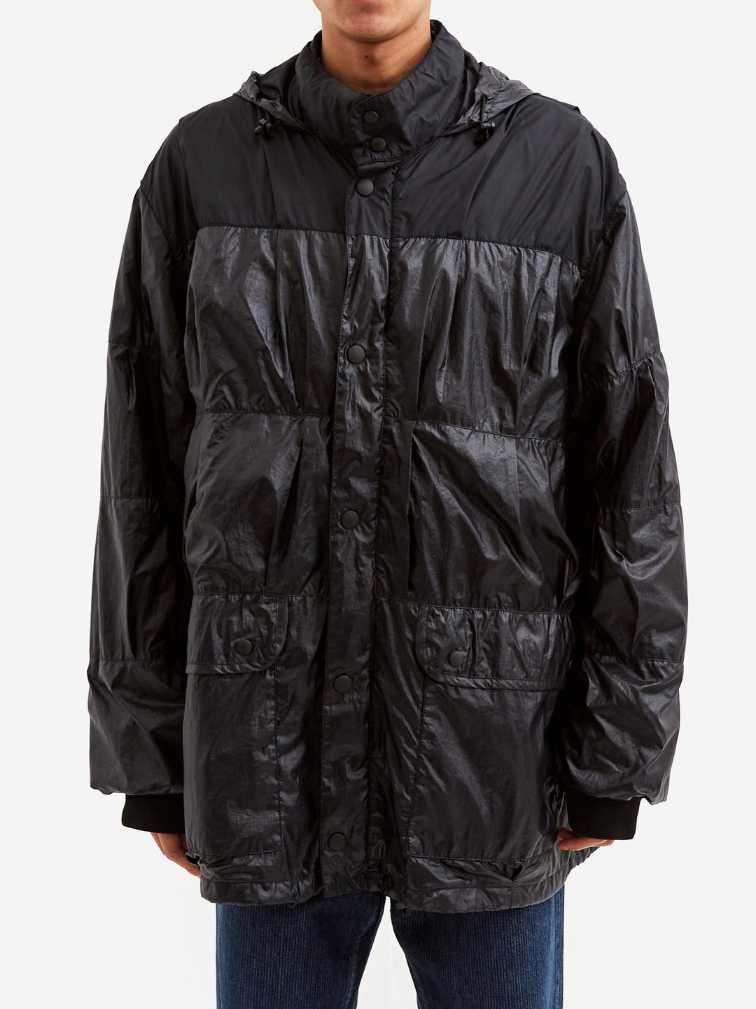 Our Legacy Exhaust Puffa - Black Rubberized Nylon – Goodhood