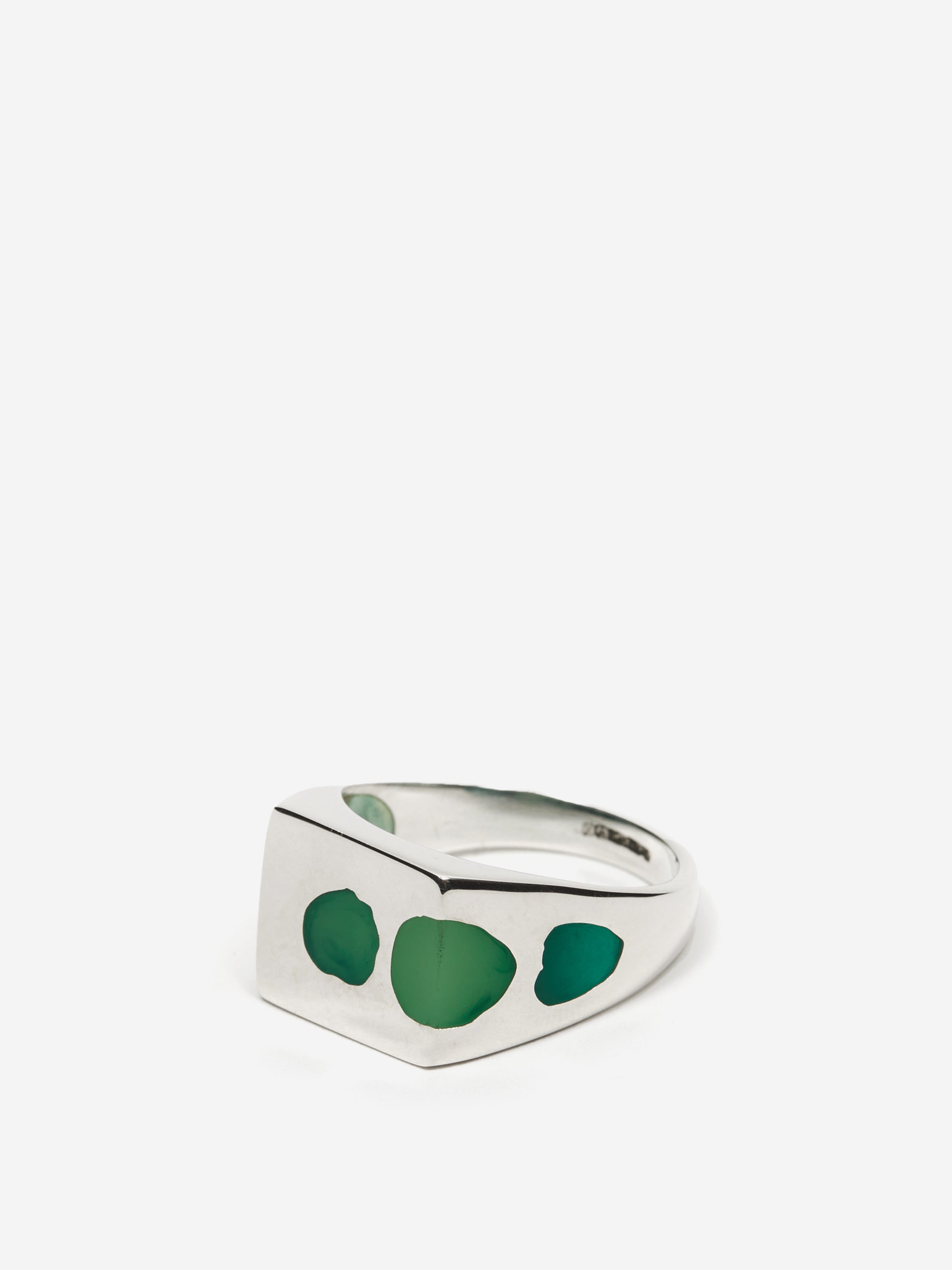 Ellie Mercer Three Circles Ring - Green – Goodhood