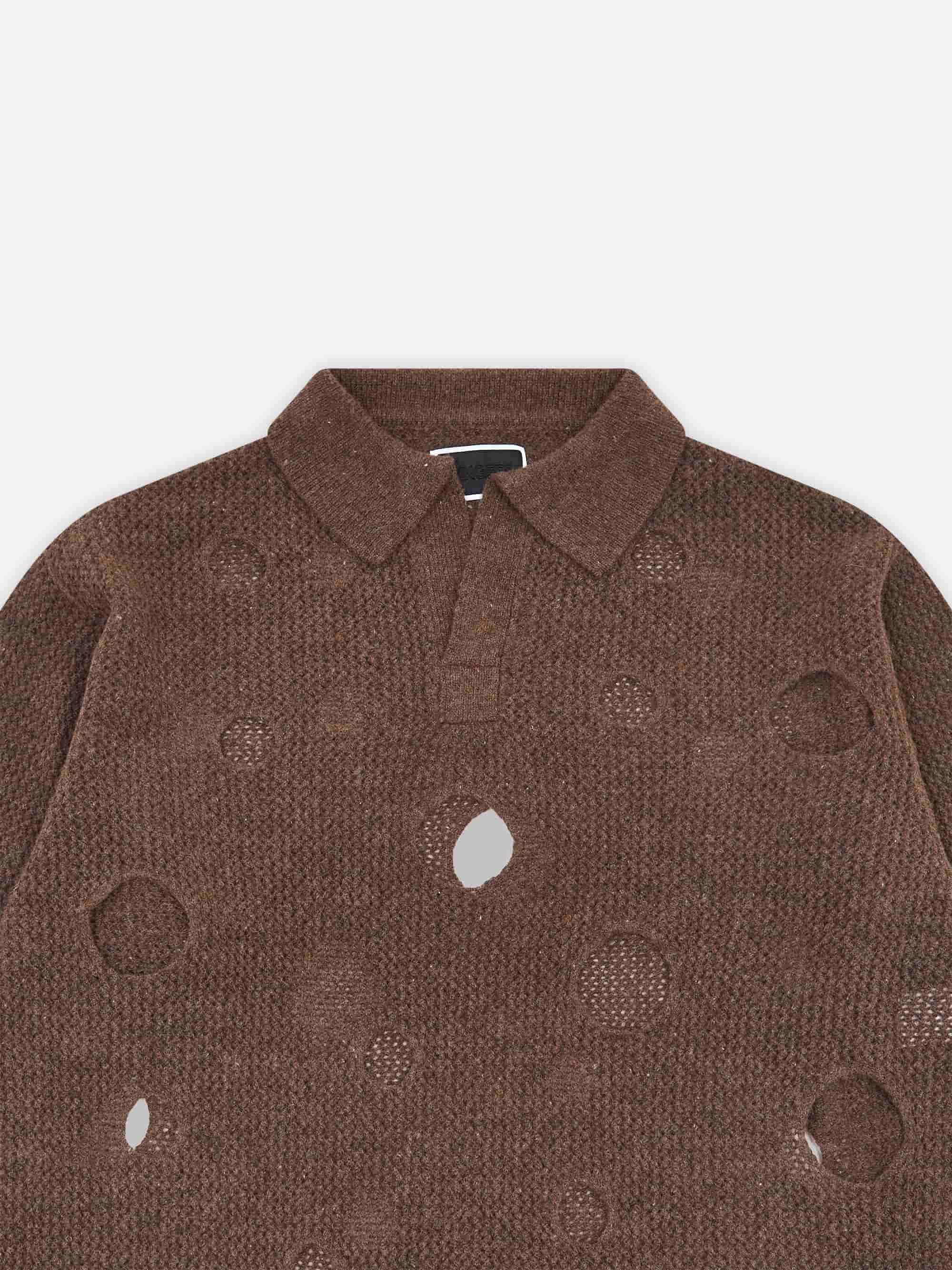 Phingerin Hole Knit Skipper - Brown – Goodhood
