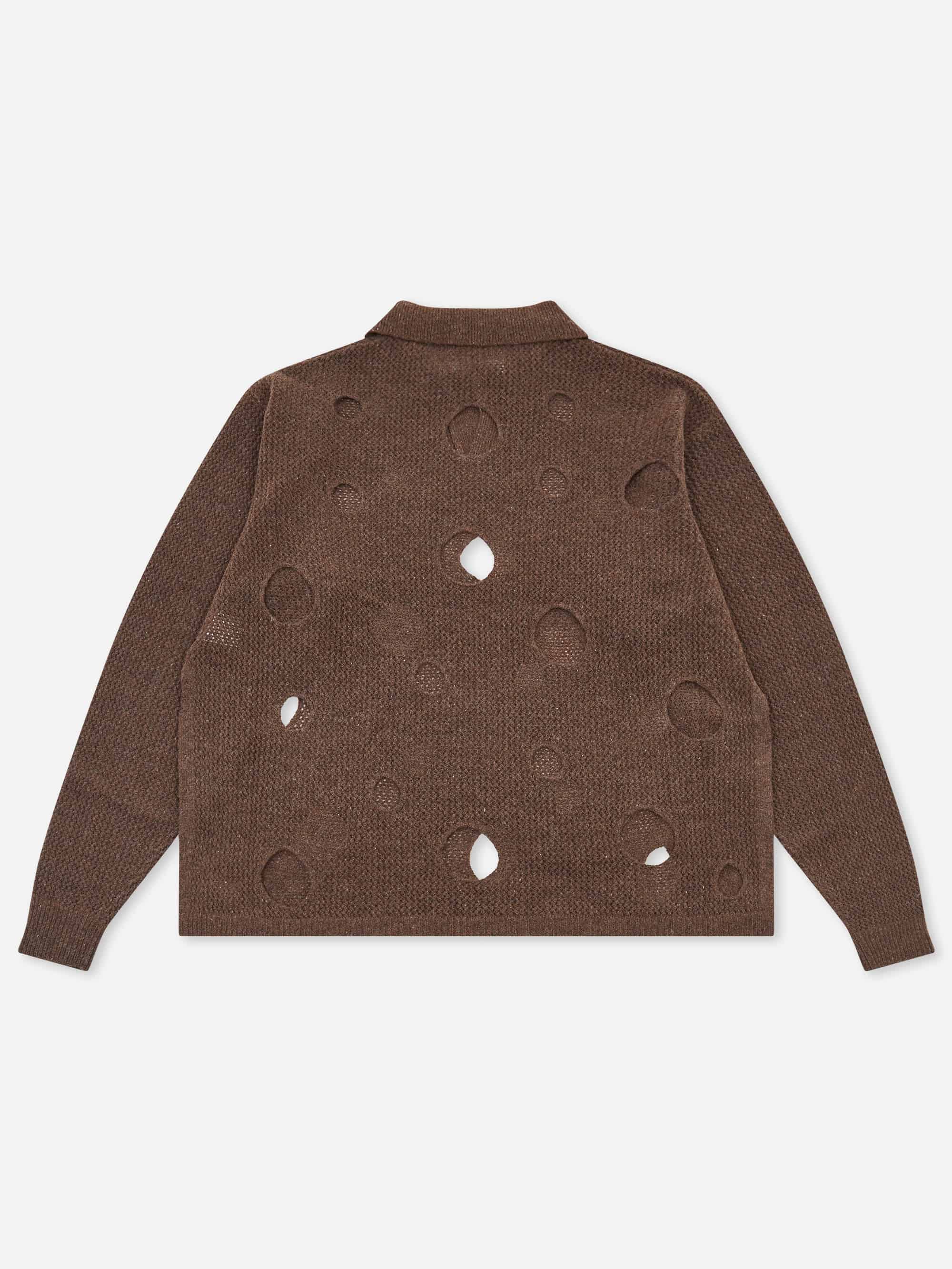 Phingerin Hole Knit Skipper - Brown – Goodhood