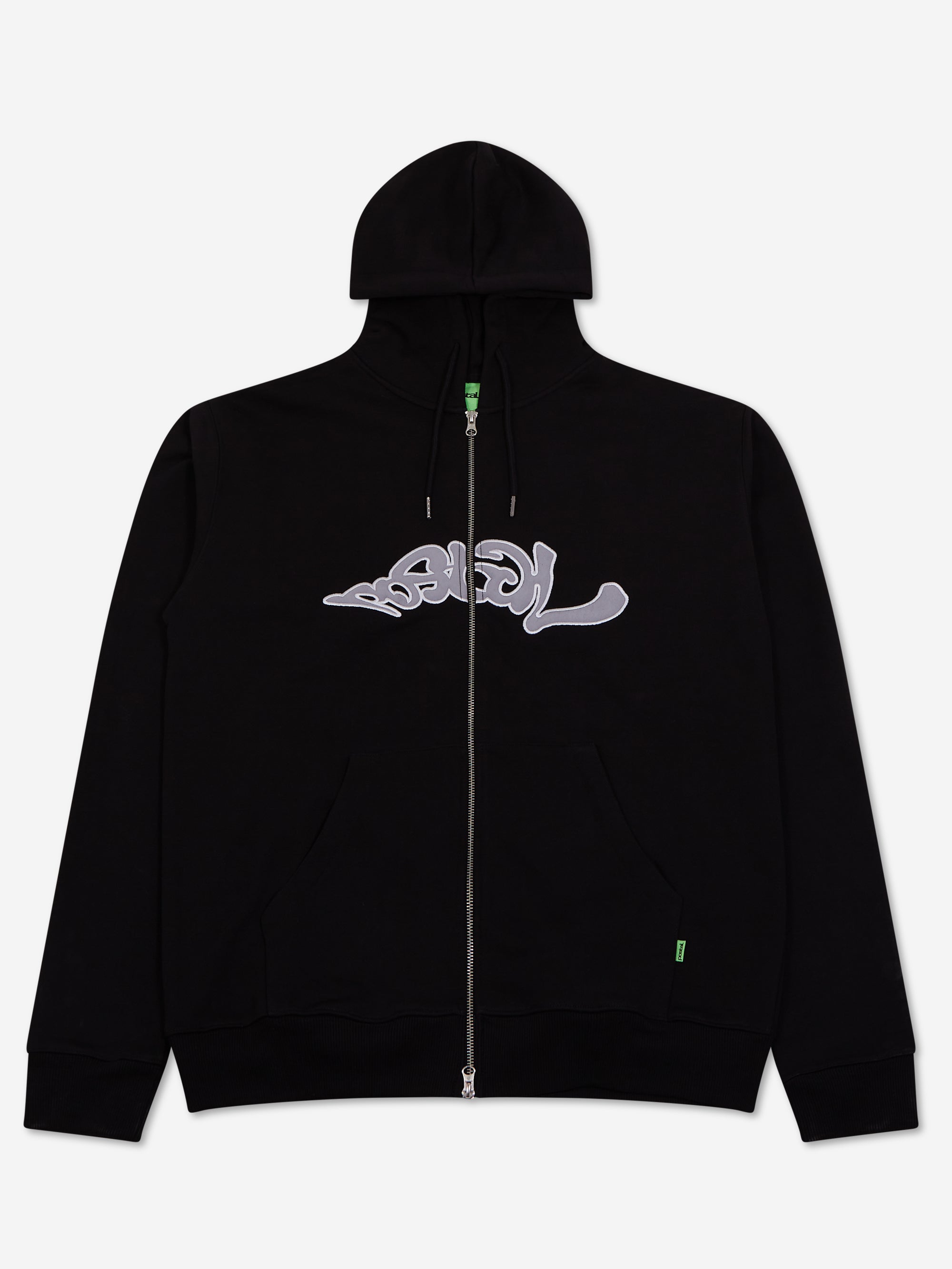 Postal Trip Applique Zip Through Hoodie - Black – Goodhood