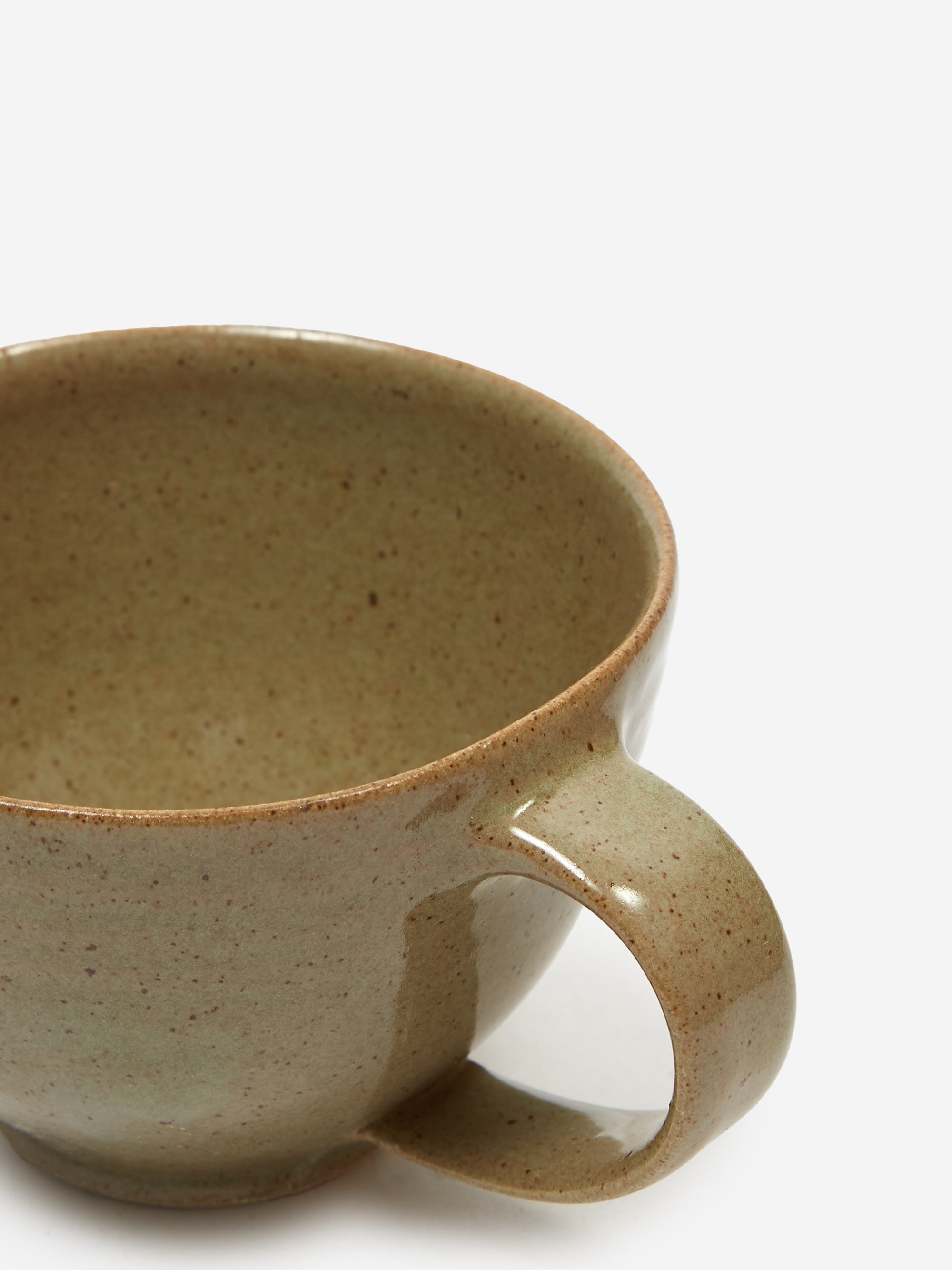 Pottery West Stoneware Curved Mug - Olive – Goodhood