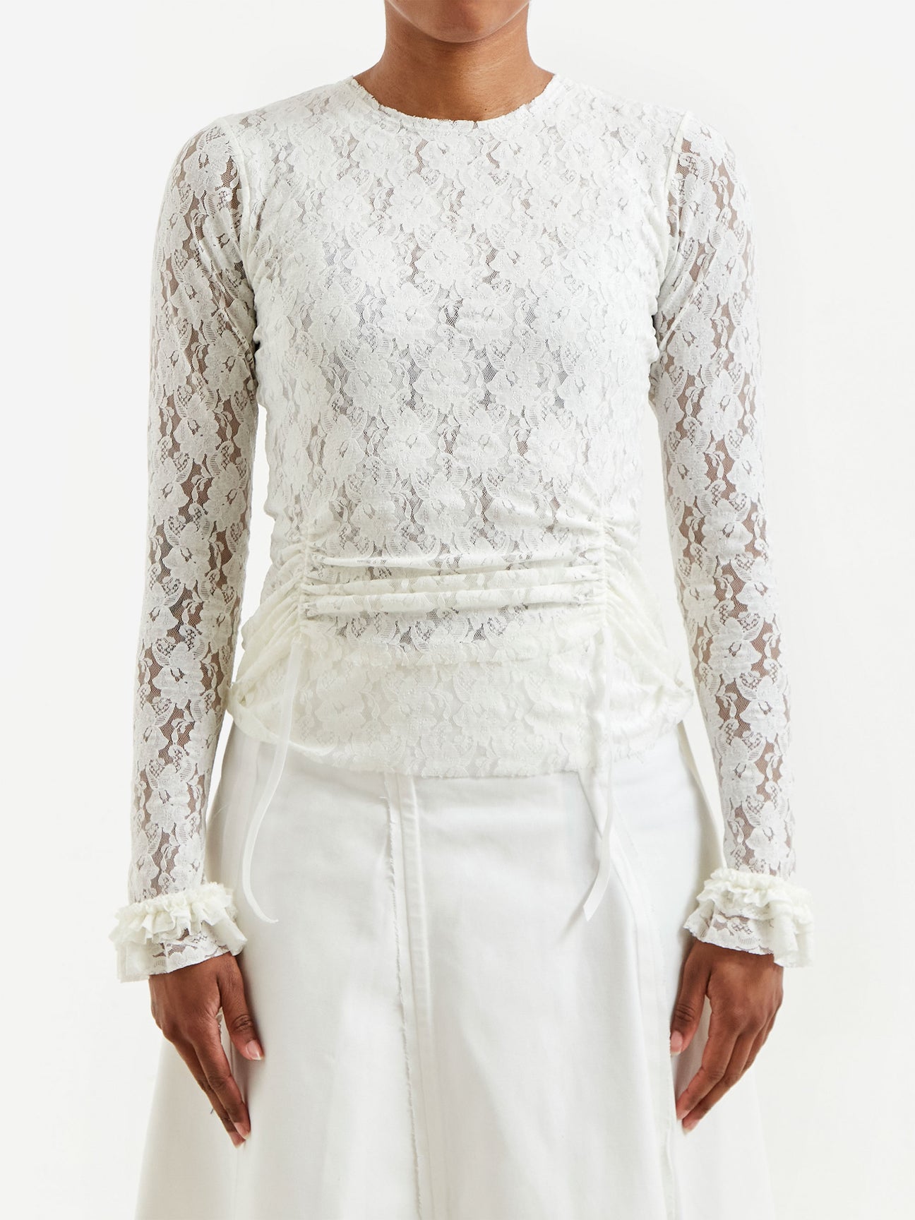 Romina Ferrari Lace Top - White – Goodhood