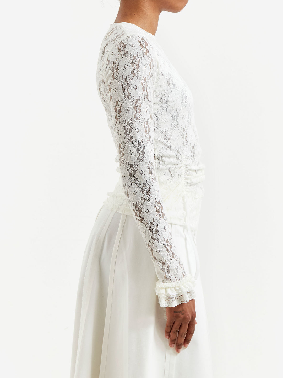 Romina Ferrari Lace Top - White – Goodhood
