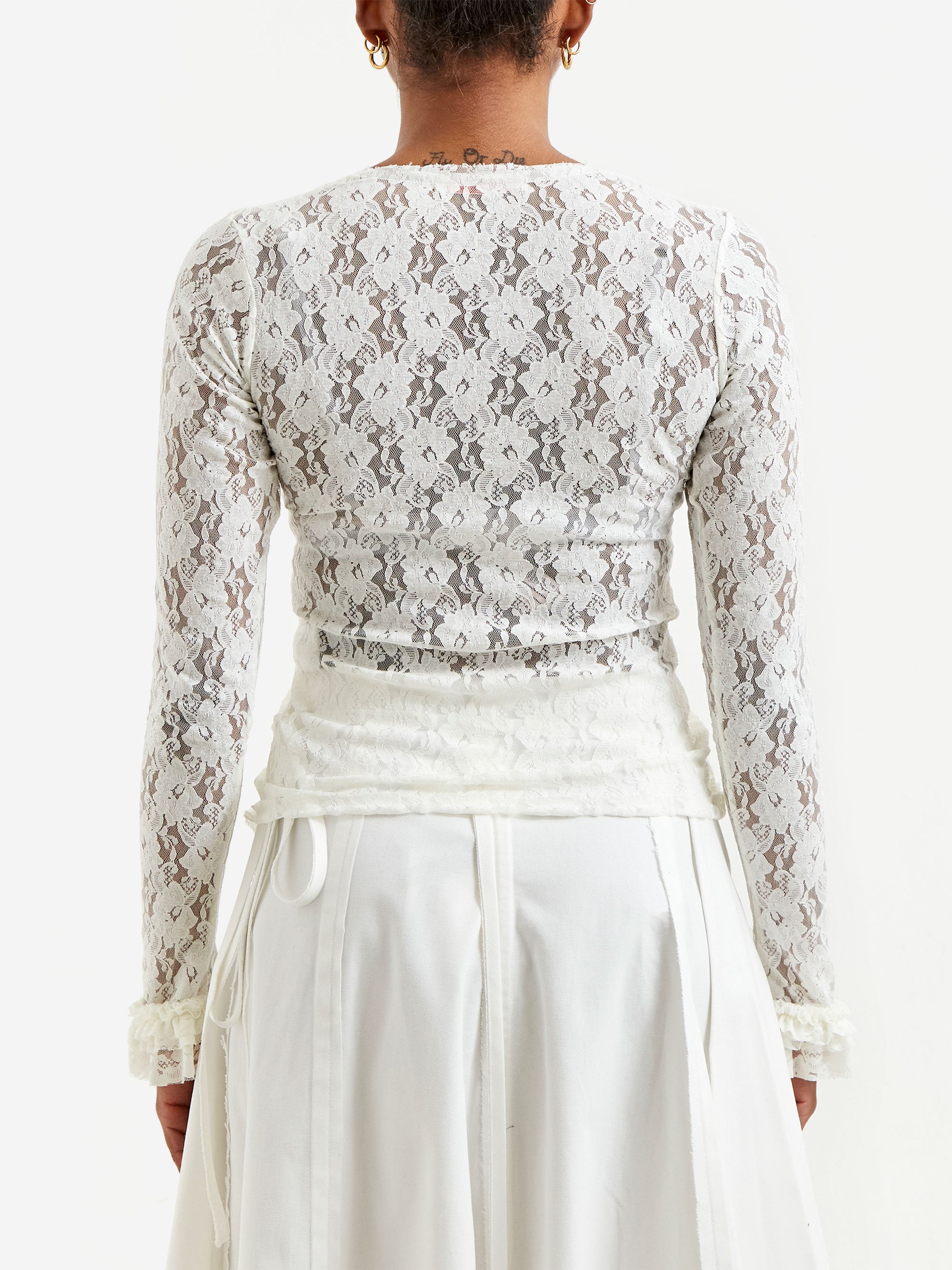 Romina Ferrari Lace Top - White – Goodhood