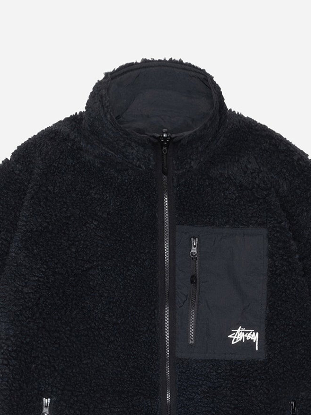 Stussy Sherpa Reversible Jacket - Black – Goodhood