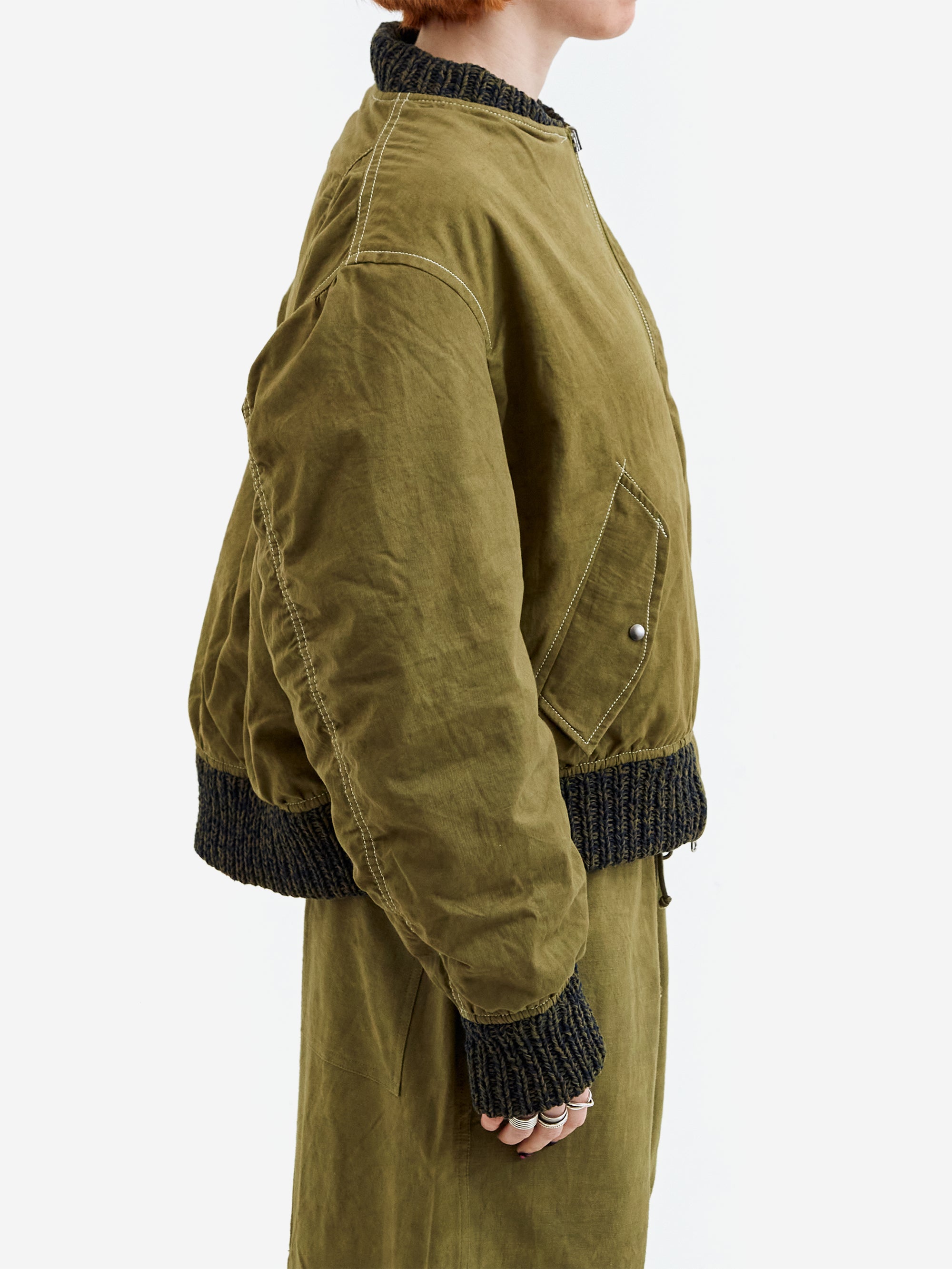 Story mfg. Seed Bomber W - Olive Wonky-Wear – Goodhood