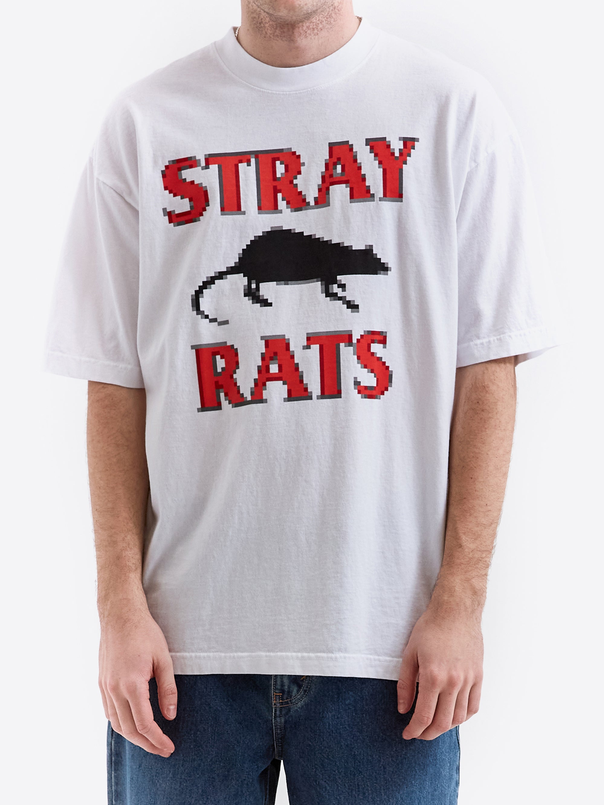 Stray Rats Pixel Roedenticide T-Shirt - White – Goodhood