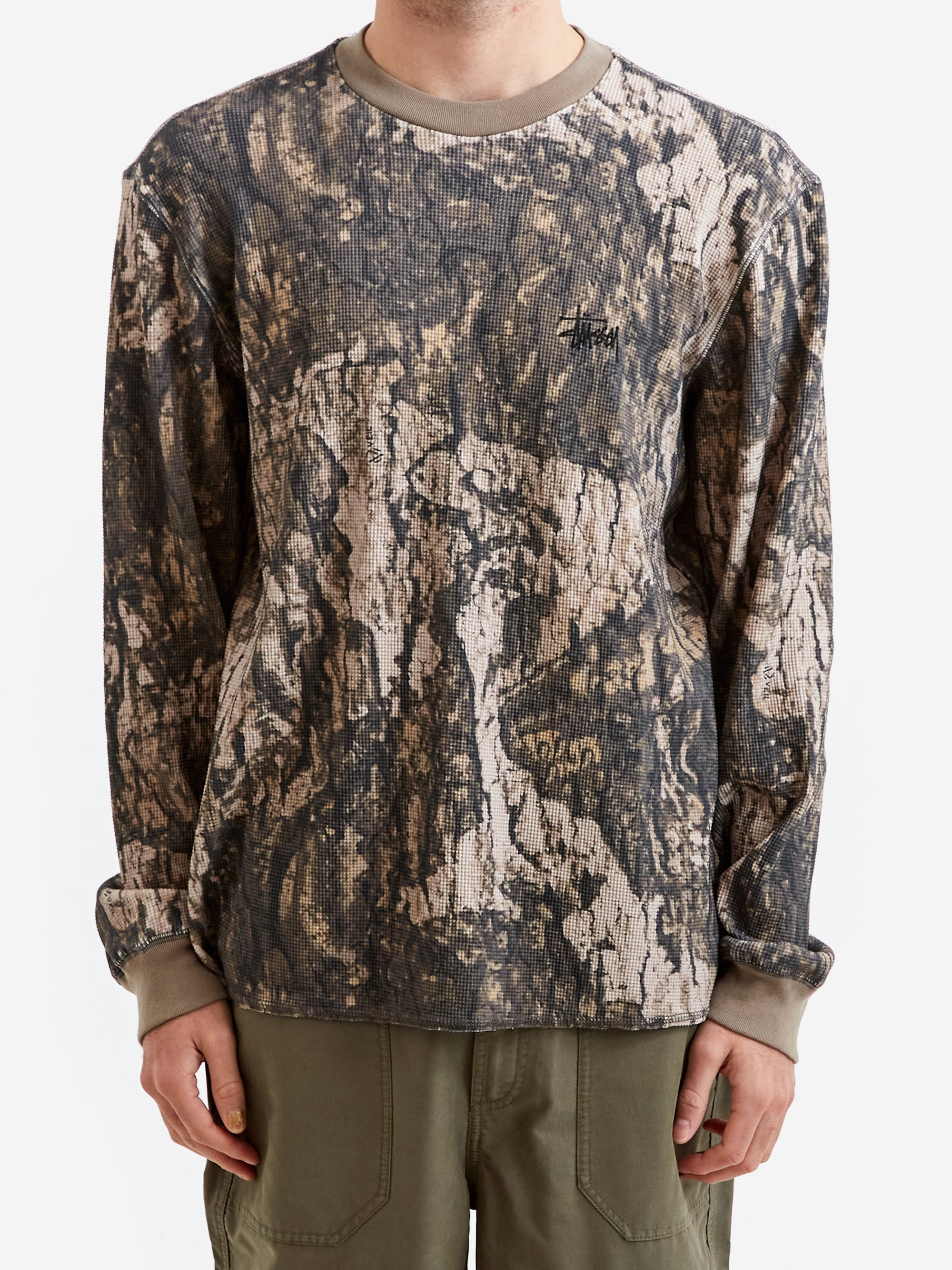 Stussy Basic Stock Long Sleeve Thermal - Relic Camo – Goodhood