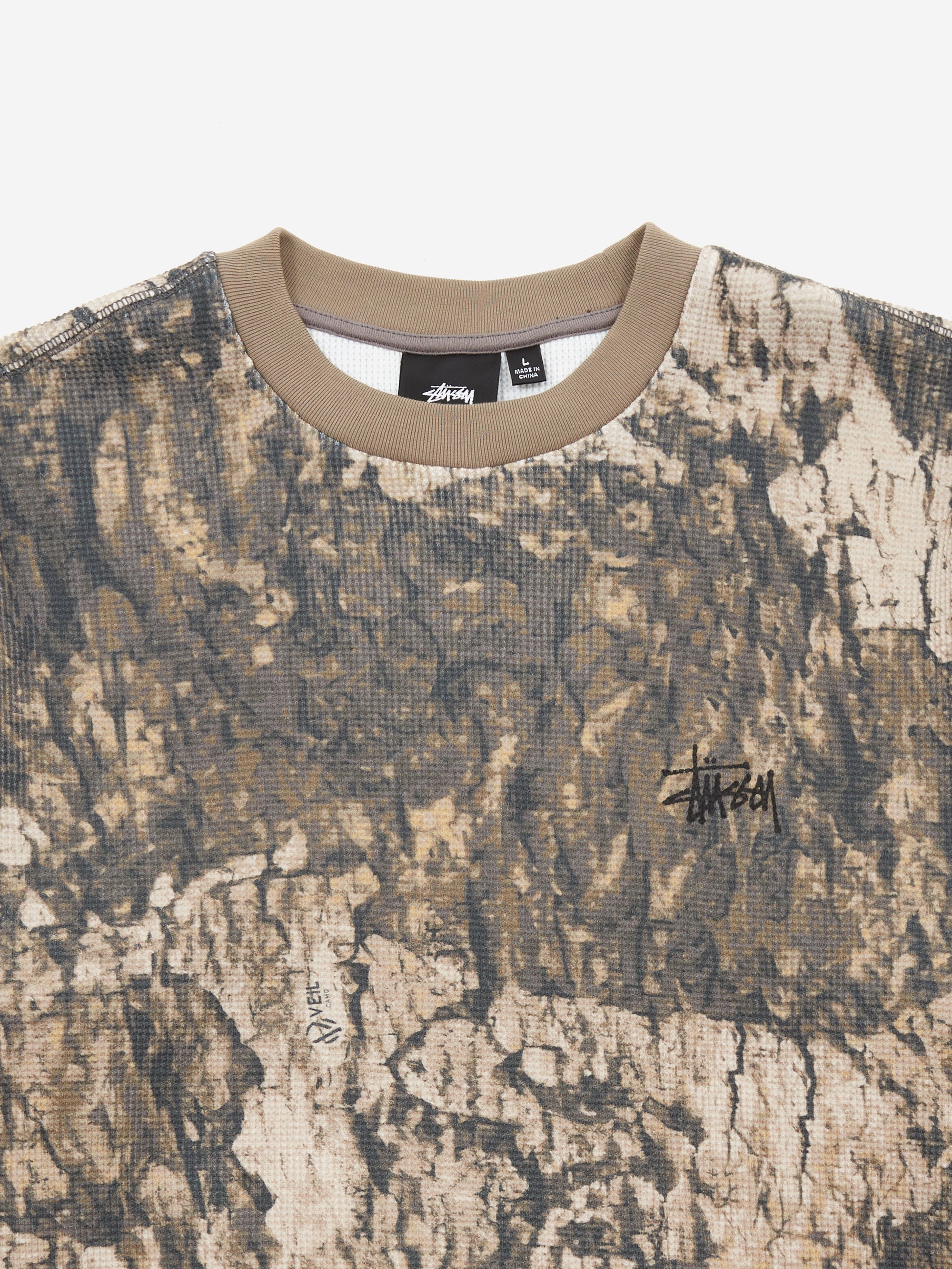 Stussy Basic Stock Long Sleeve Thermal - Relic Camo – Goodhood