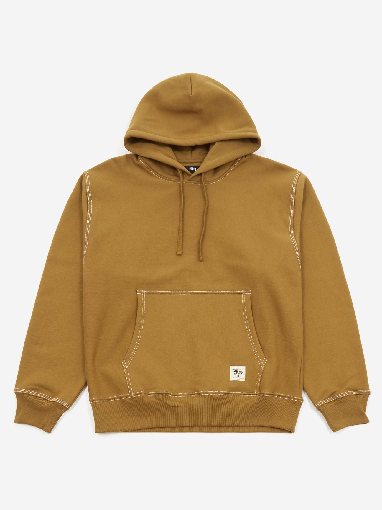 Stussy Contrast Stitch Label Hood - Olive – Goodhood