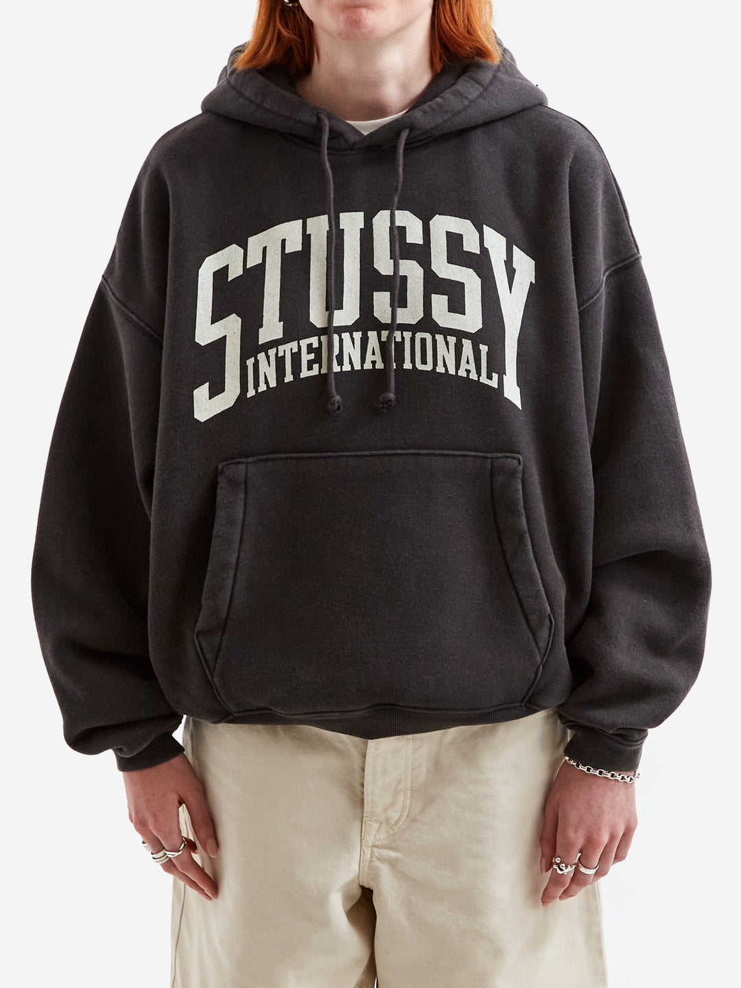 Stussy International Relaxed Hoodie W - Washed Black – Goodhood