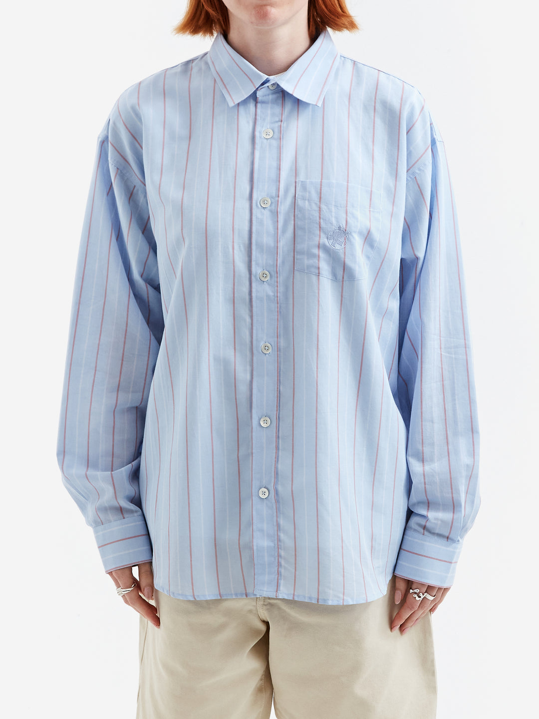 Stussy Classic Long Sleeve Stripe Shirt W - Light Blue – Goodhood