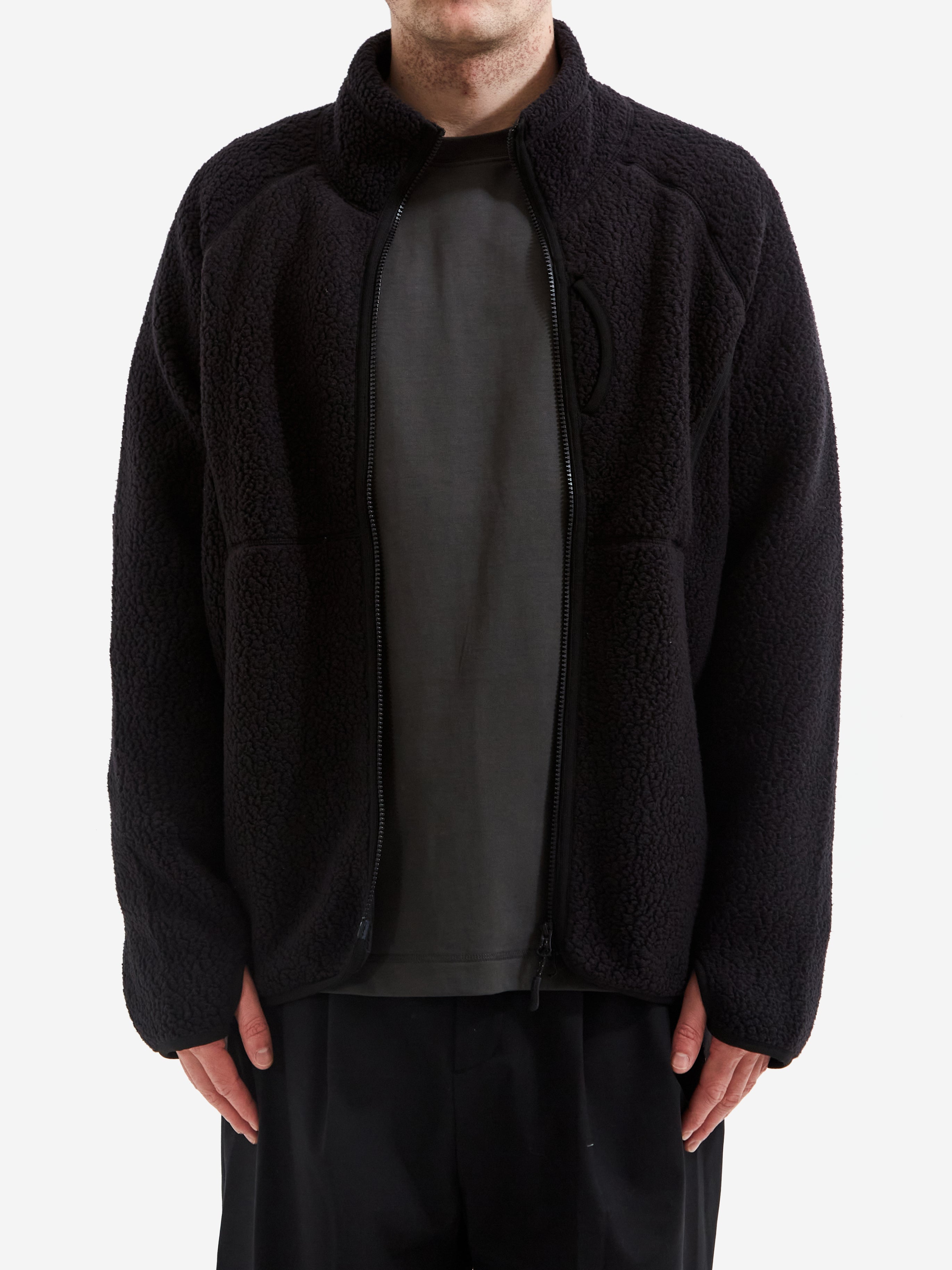 Snow Peak Thermal Boa Fleece Jacket - Black – Goodhood