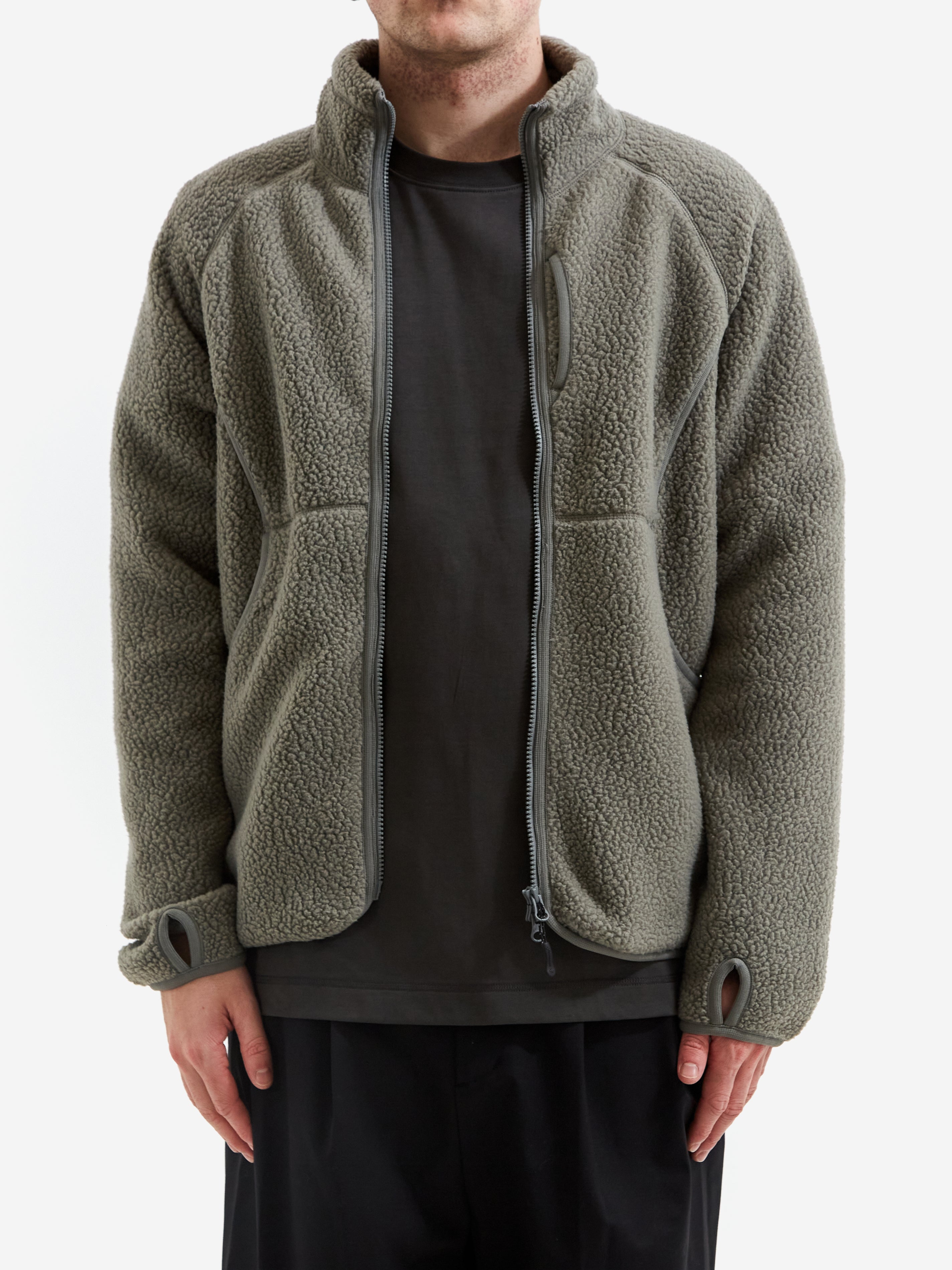 Snow Peak Thermal Boa Fleece Jacket - Grey – Goodhood