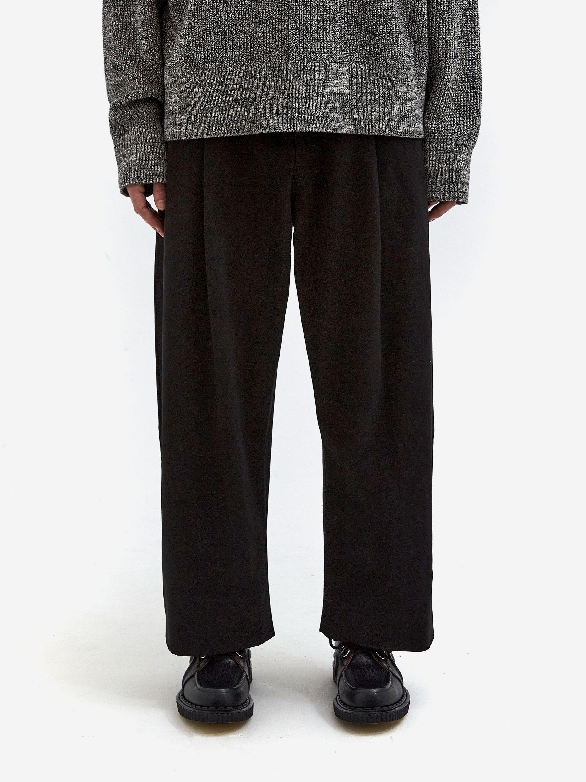 Studio Nicholson Deep Pleat Volume Pant - Black – Goodhood