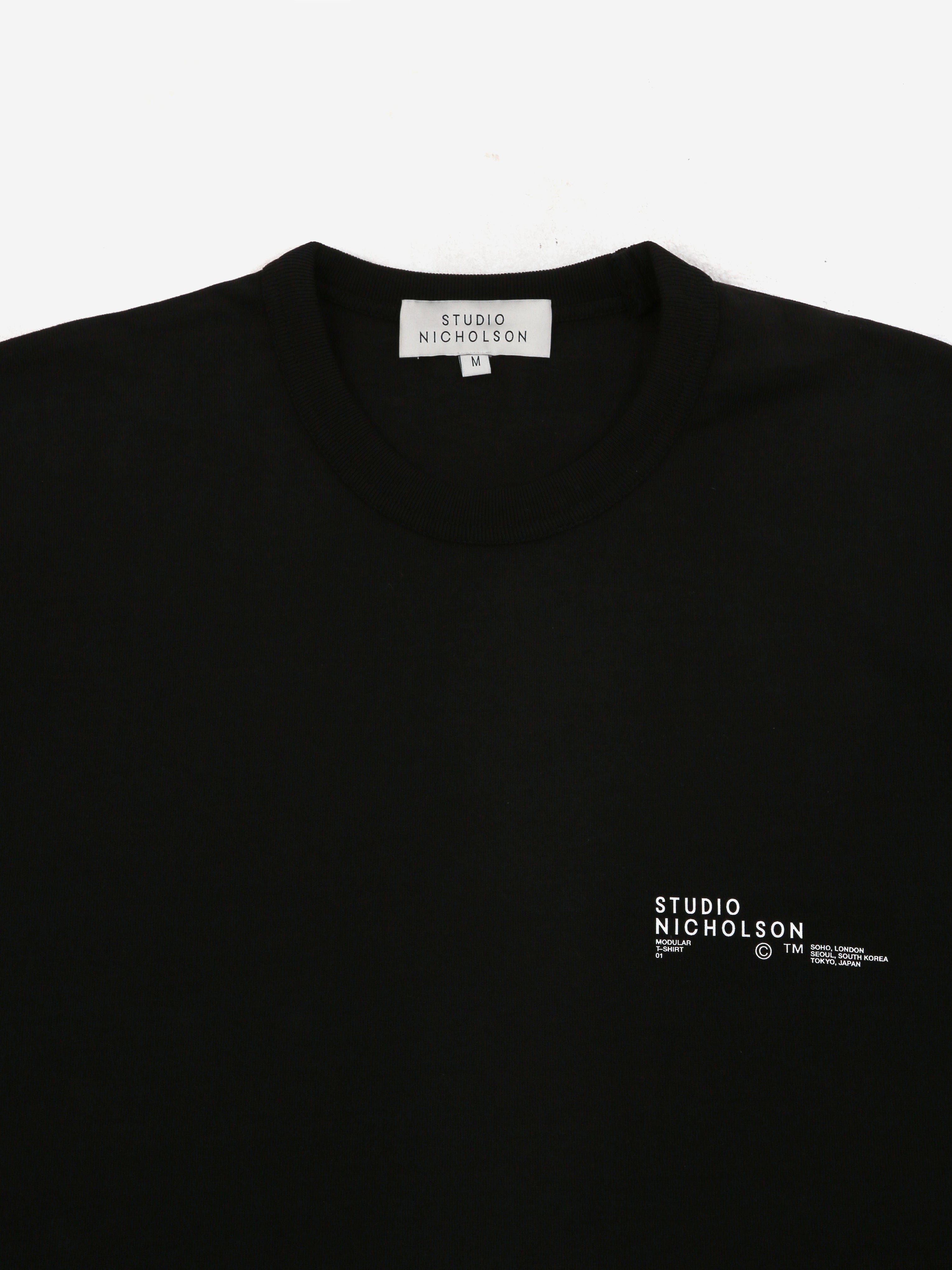 Studio Nicholson Module Logo Box Fit T-Shirt - Black – Goodhood