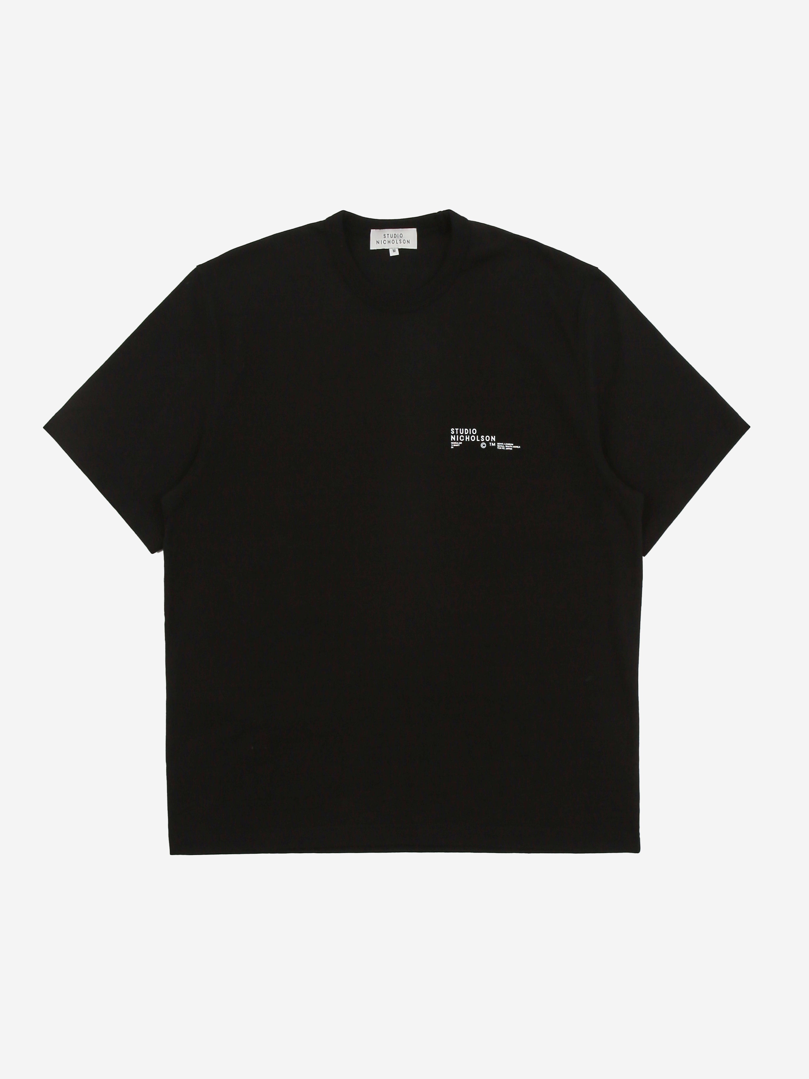 Studio Nicholson Module Logo Box Fit T-Shirt - Black – Goodhood