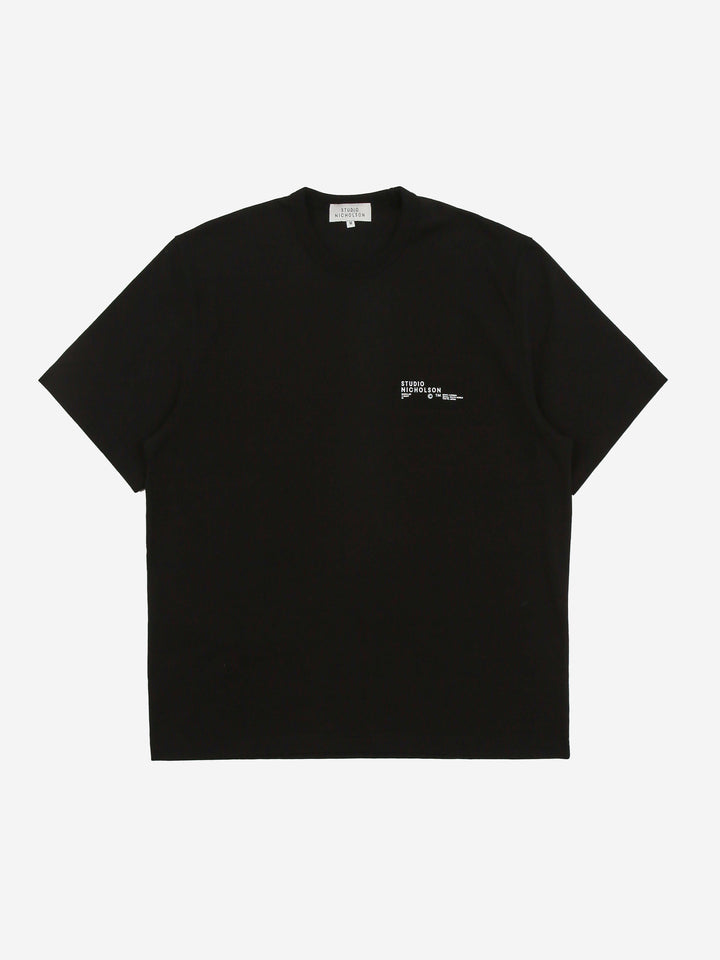 Studio Nicholson Module Logo Box Fit T-Shirt - Black – Goodhood