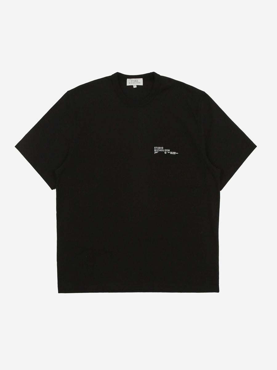 Studio Nicholson Module Logo Box Fit T-Shirt - Black – Goodhood