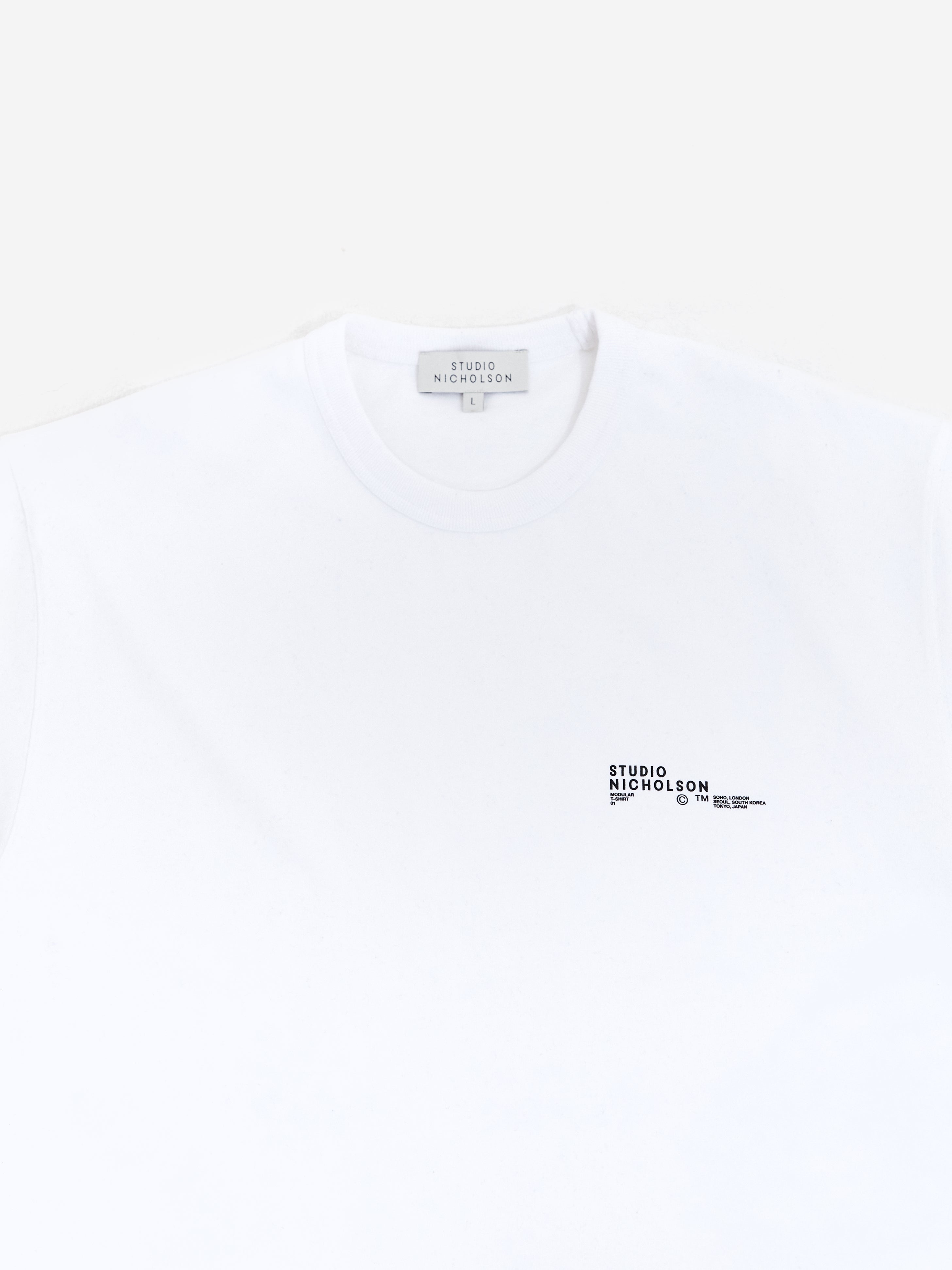 Studio Nicholson Module Logo Box Fit T-Shirt - White – Goodhood