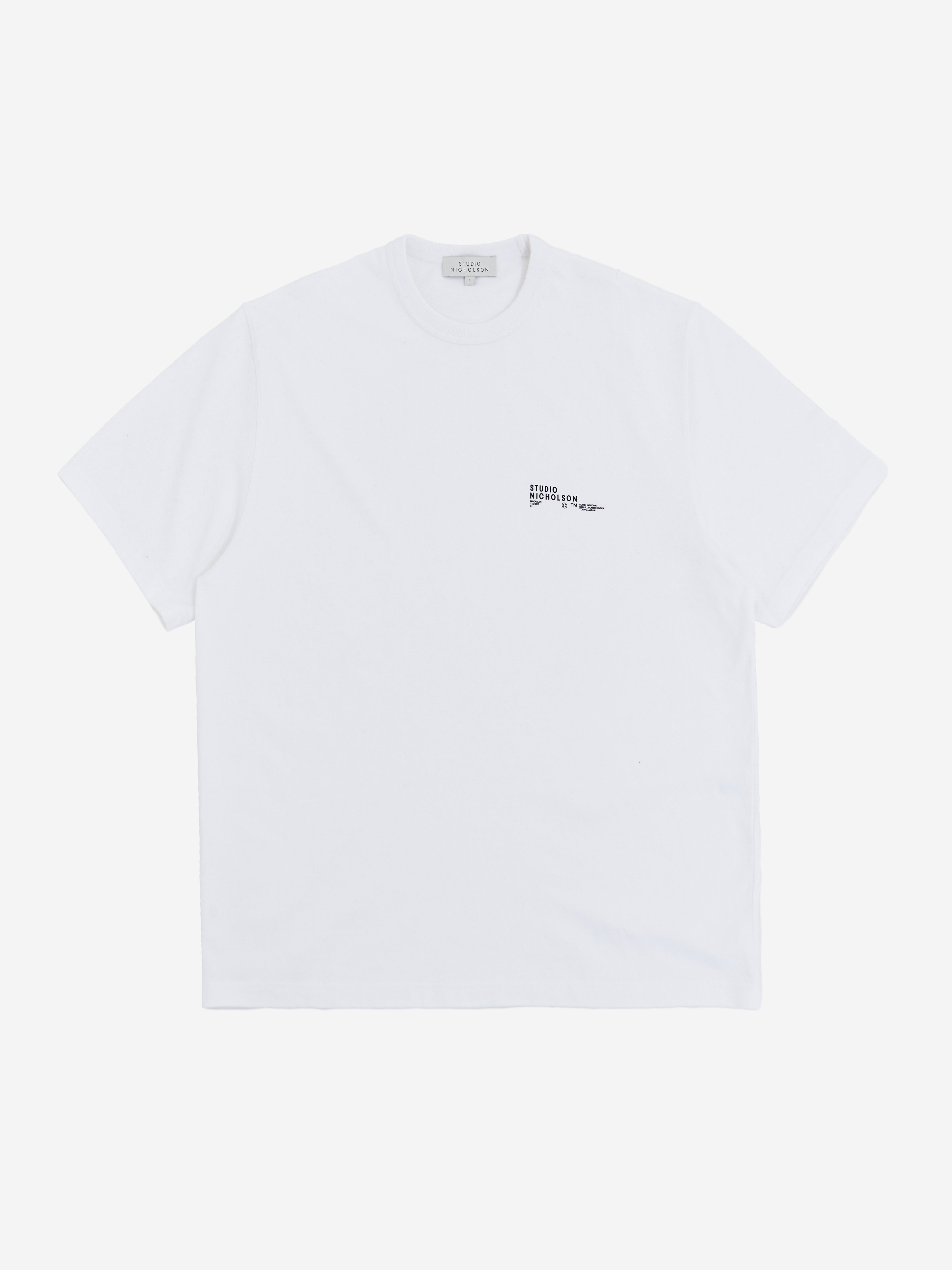 Studio Nicholson Module Logo Box Fit T-Shirt - White – Goodhood