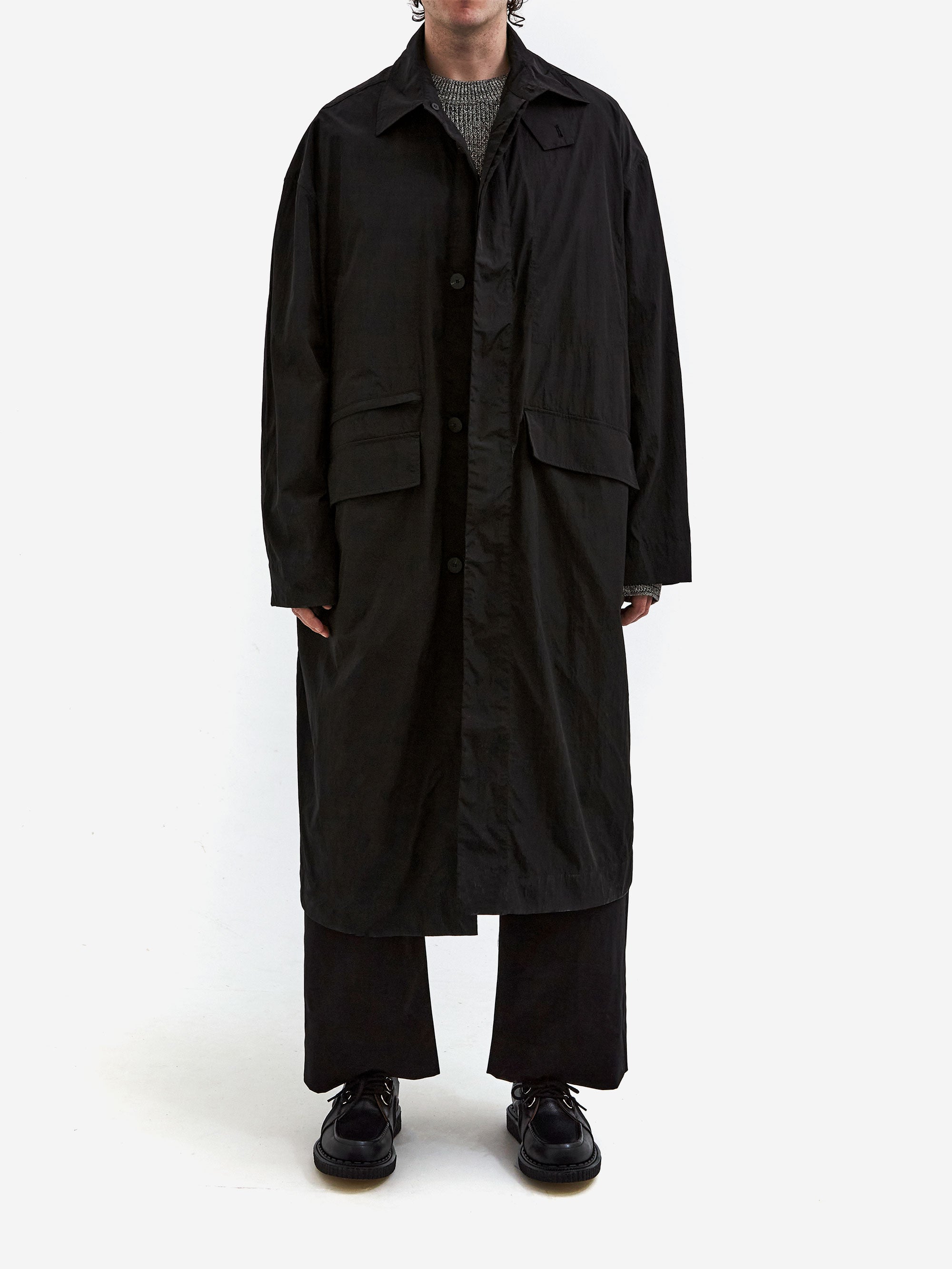 Studio Nicholson Packable Mac - Black – Goodhood