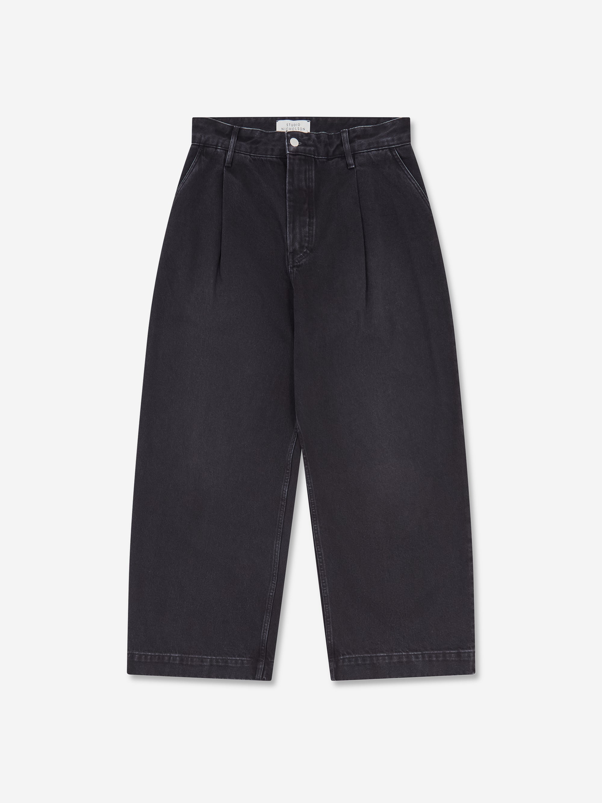 Studio Nicholson Single Pleat Pant - Washed Black – Goodhood