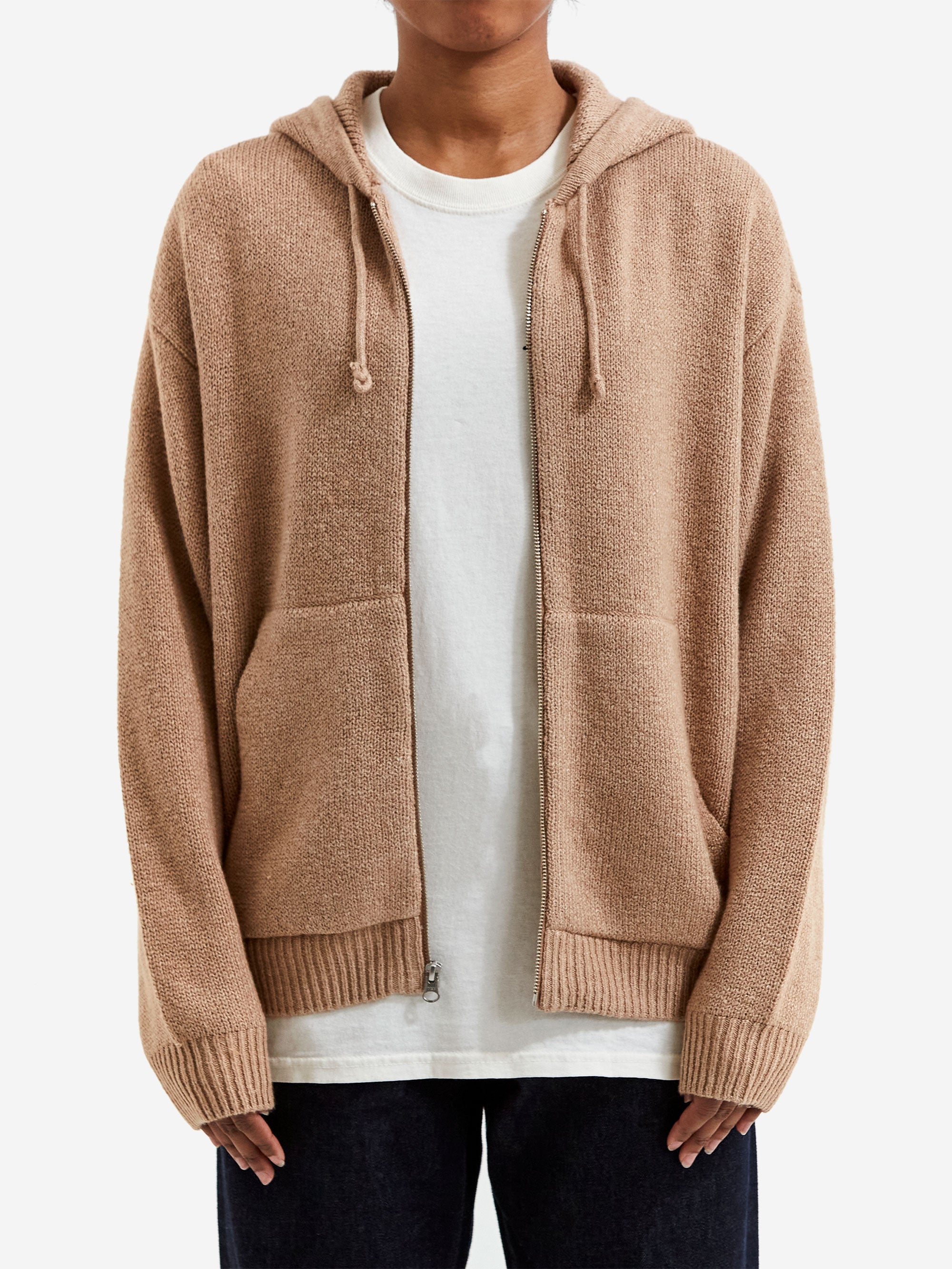 Stussy Zip Up Hooded Sweater - Camel – Goodhood
