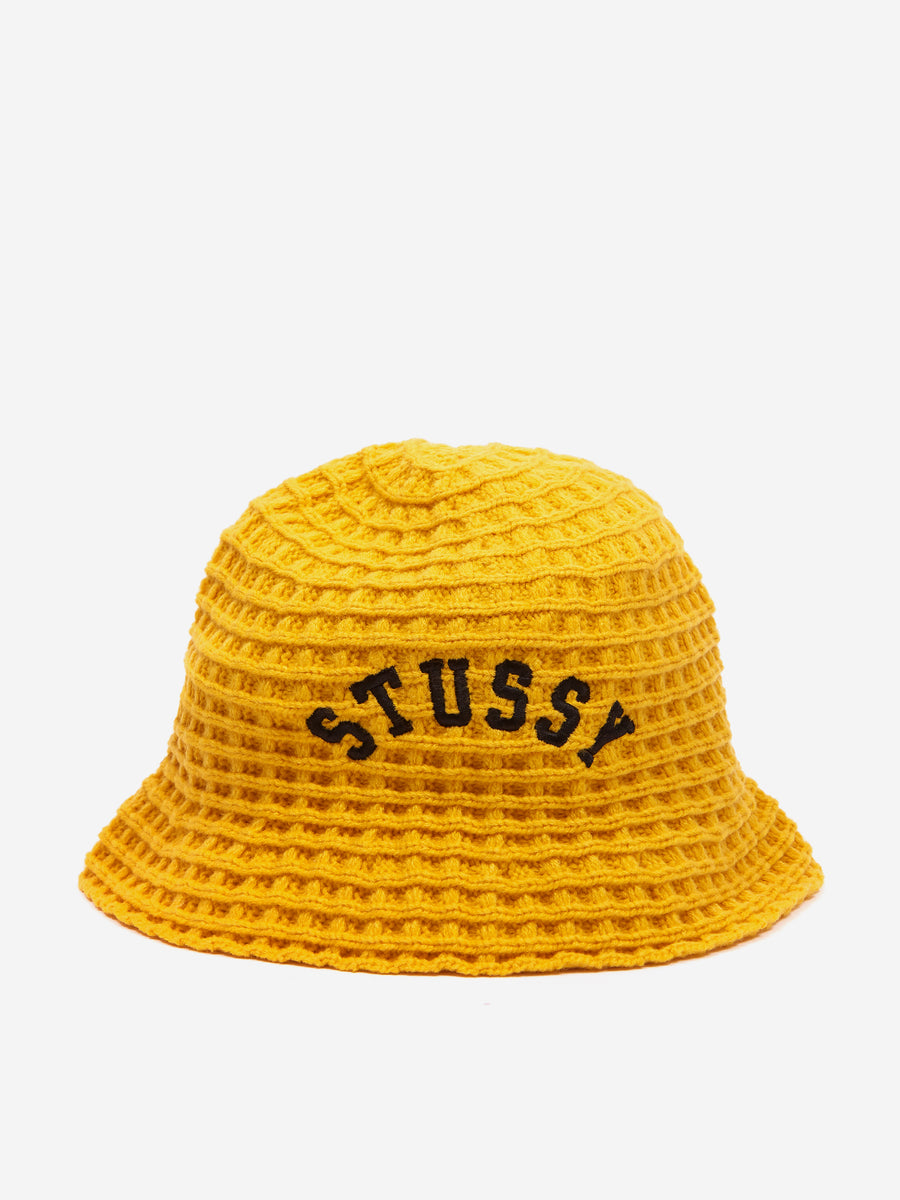Stüssy Waffle Knit Bucket Hat - Sunflower – Goodhood