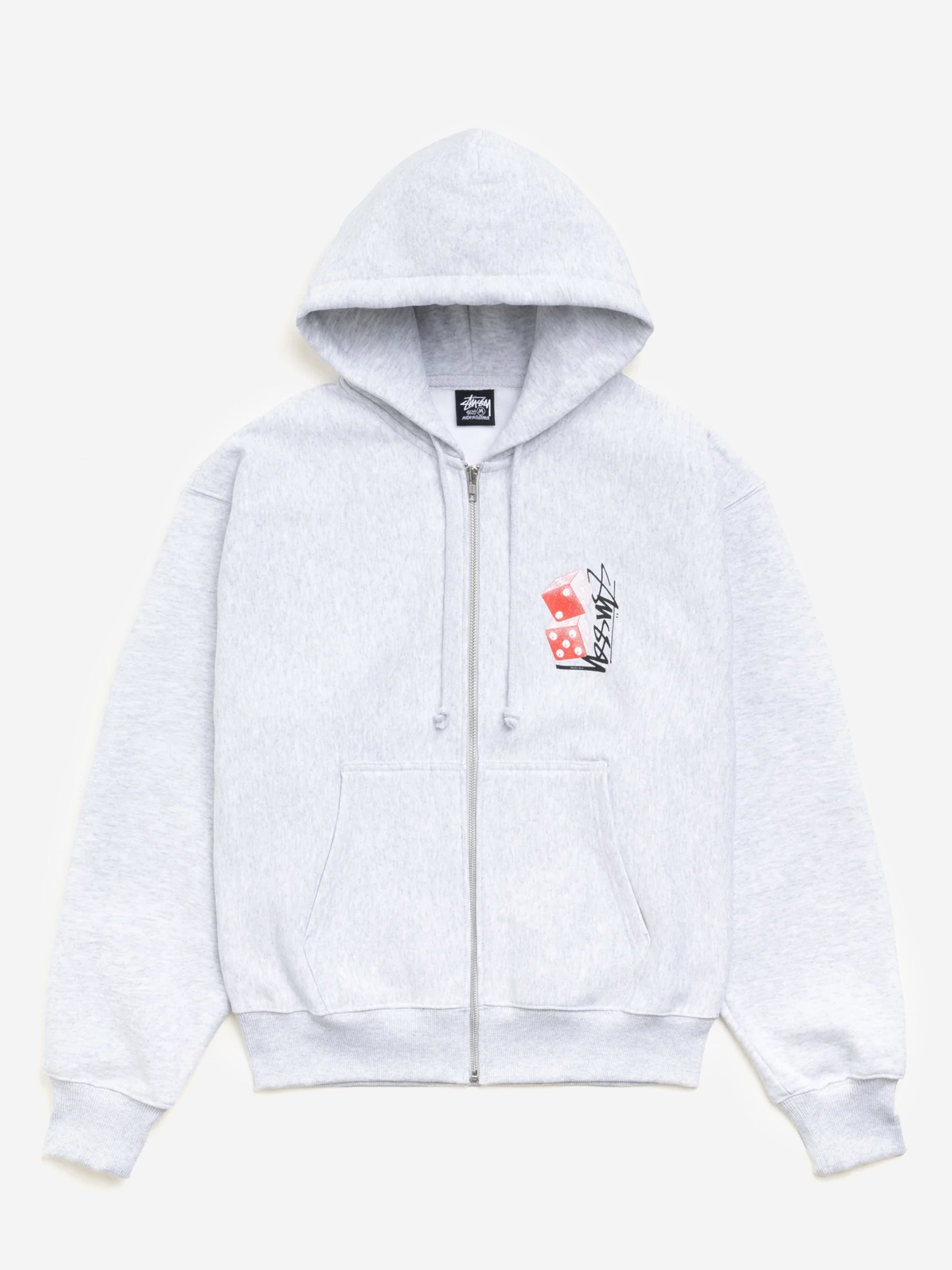 Stussy Tall Dice Zip Hood - Ash Heather – Goodhood