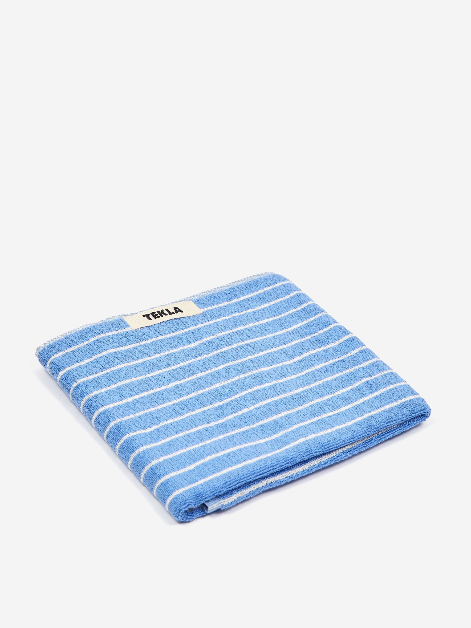 TEKLA Striped Hand Towel - Clear Blue Stripes – Goodhood