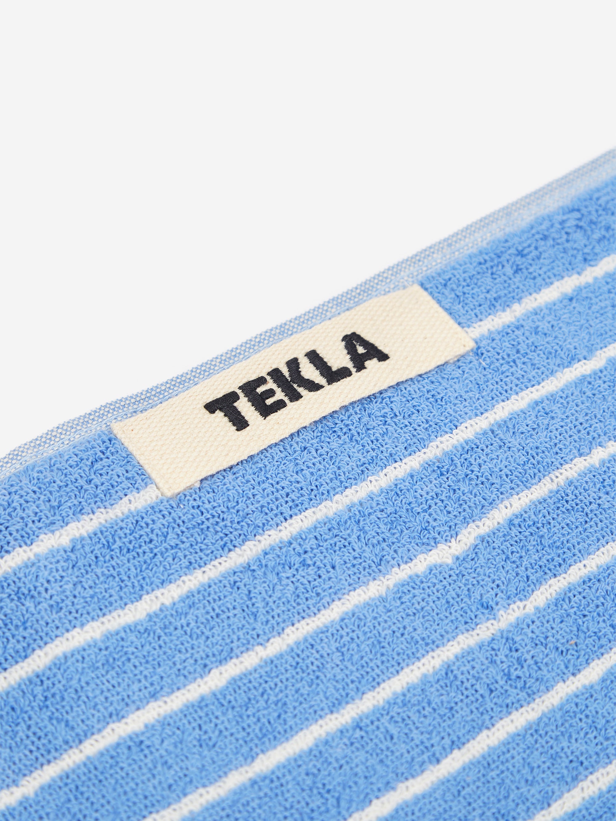TEKLA Striped Hand Towel - Clear Blue Stripes – Goodhood
