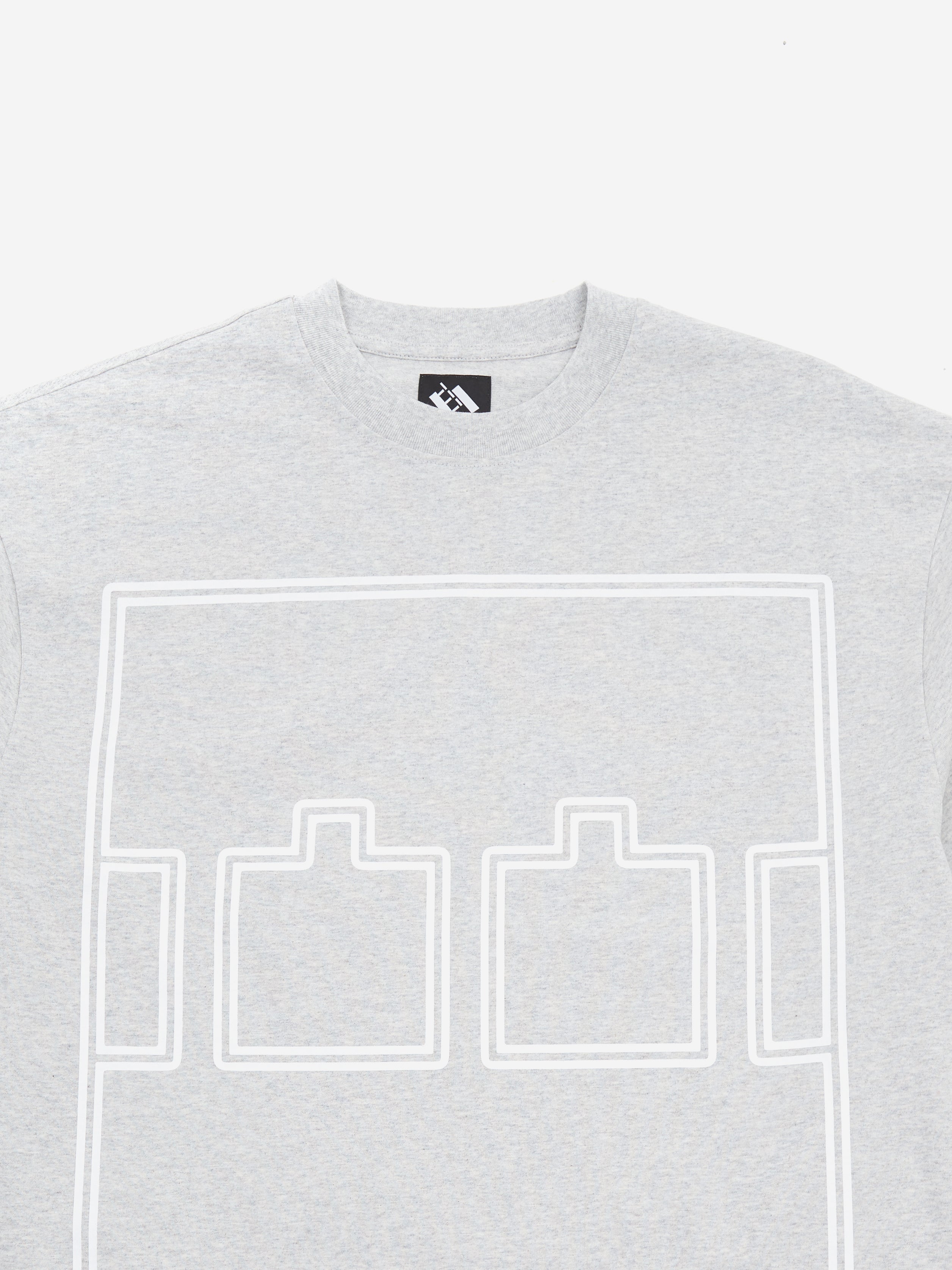 The Trilogy Tapes Logo Outline T-Shirt - Grey Marl – Goodhood